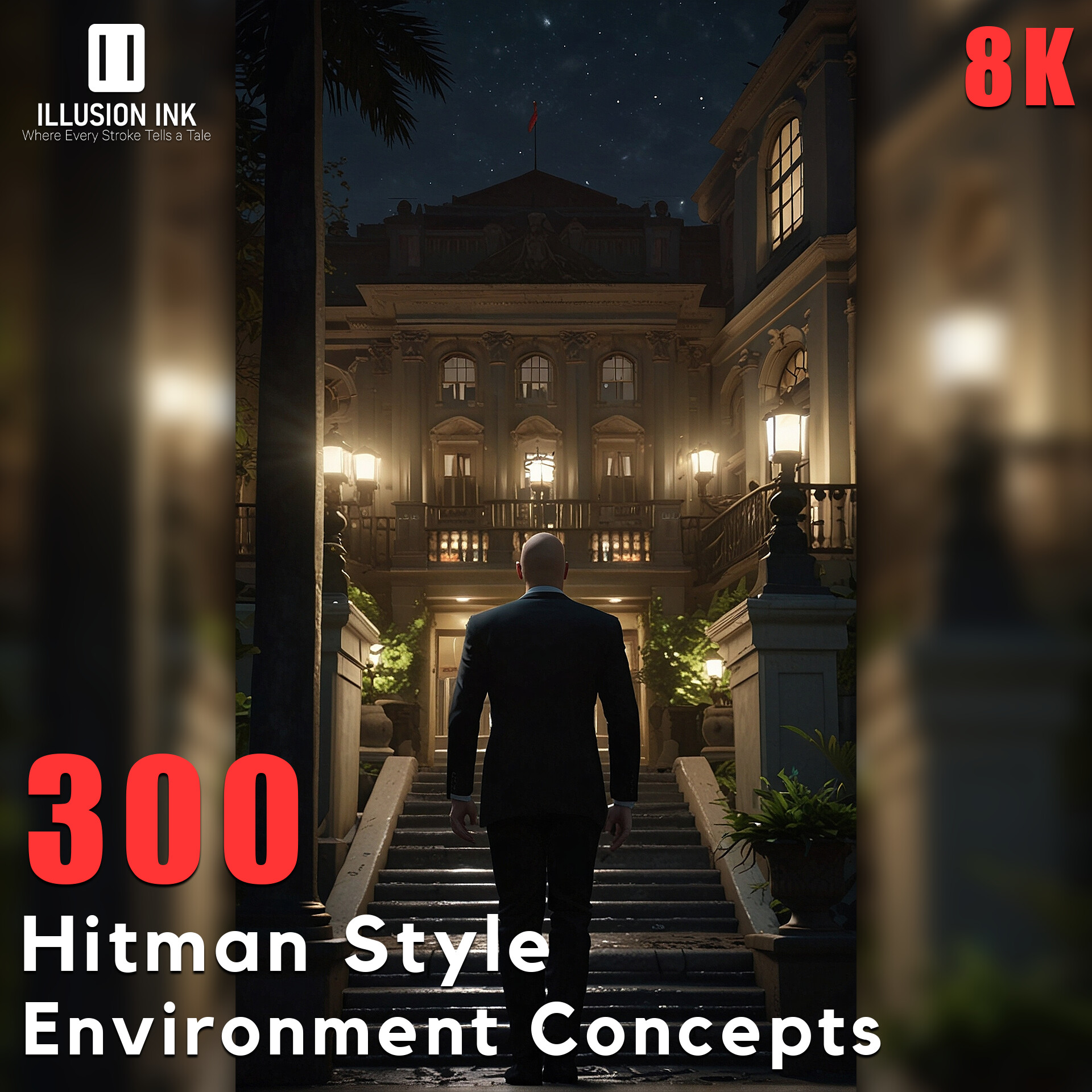 ILLUSION INK - 300 Hitman Style Environment | 8K
