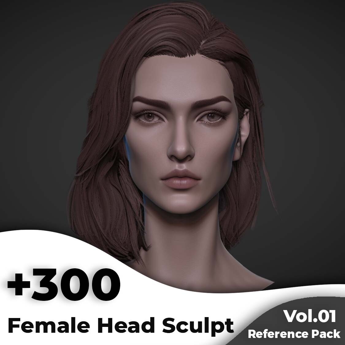 3D Head Sculpt References in 4K - Tika Art - +300 Female Head Sculpt ...