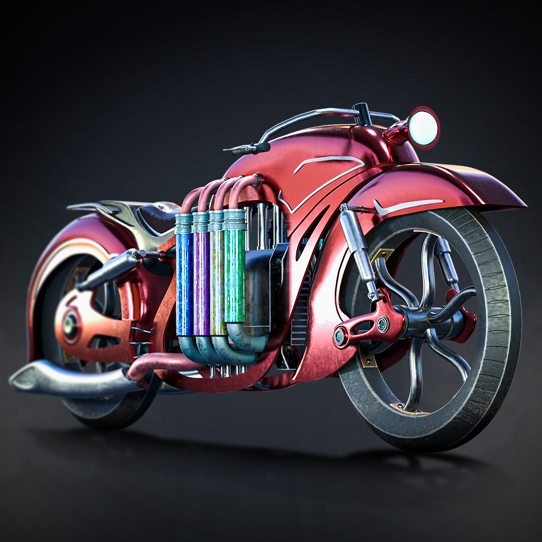 ArtStation - Steampunk Motorcycle