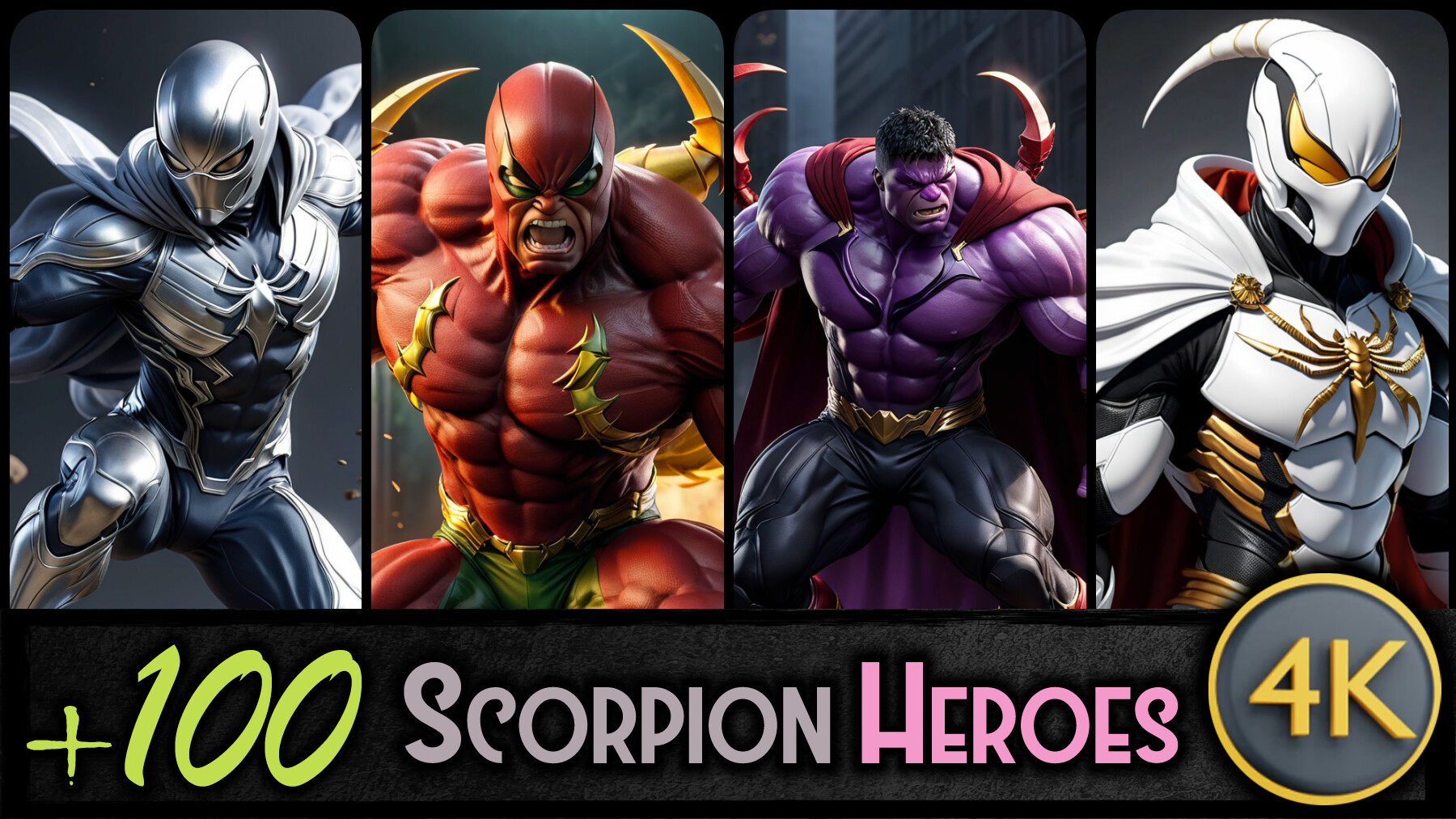 ArtStation - 100 Scorpion SuperHeroes | Full Body | 4K