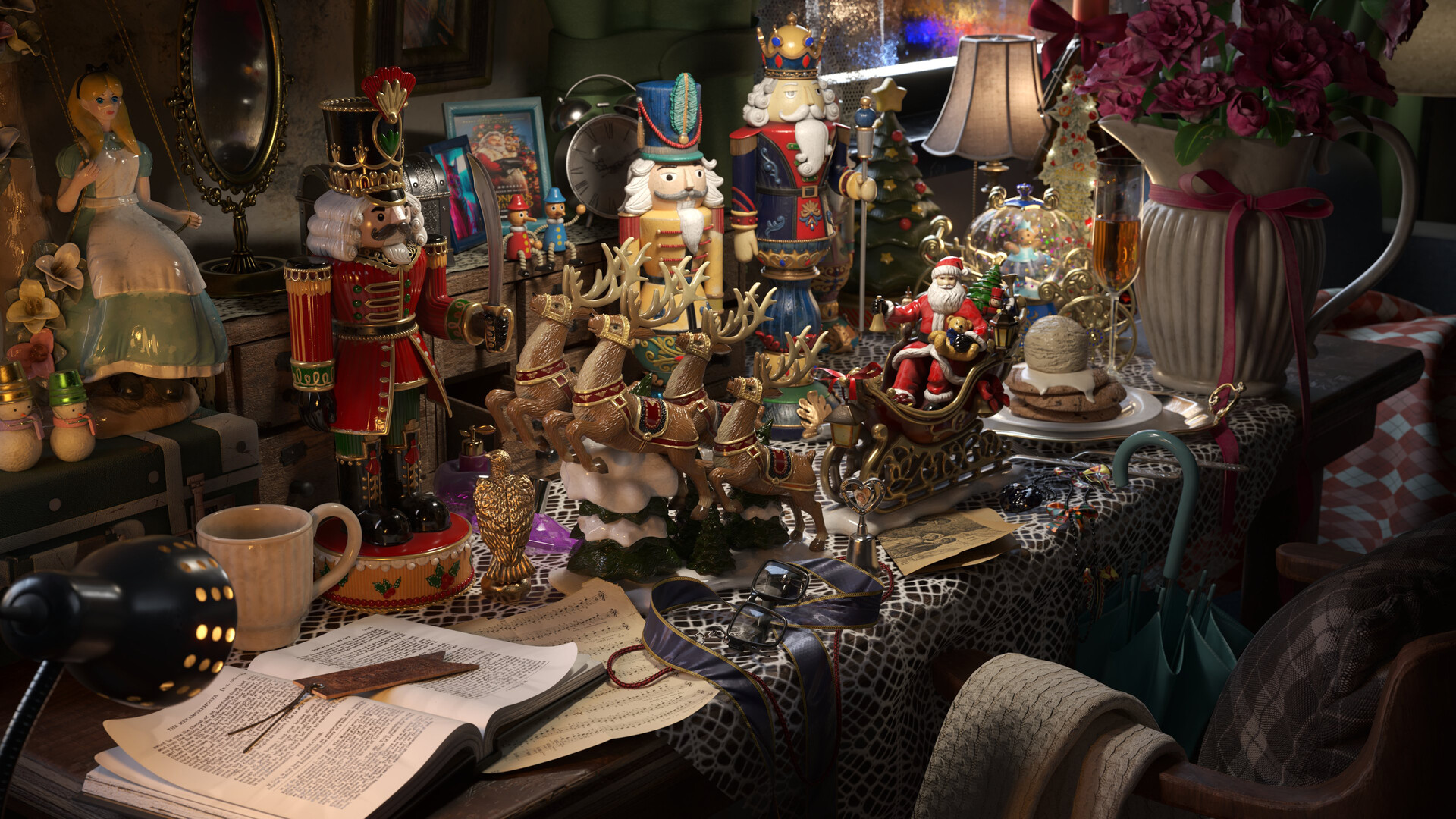 ArtStation - christmas desk