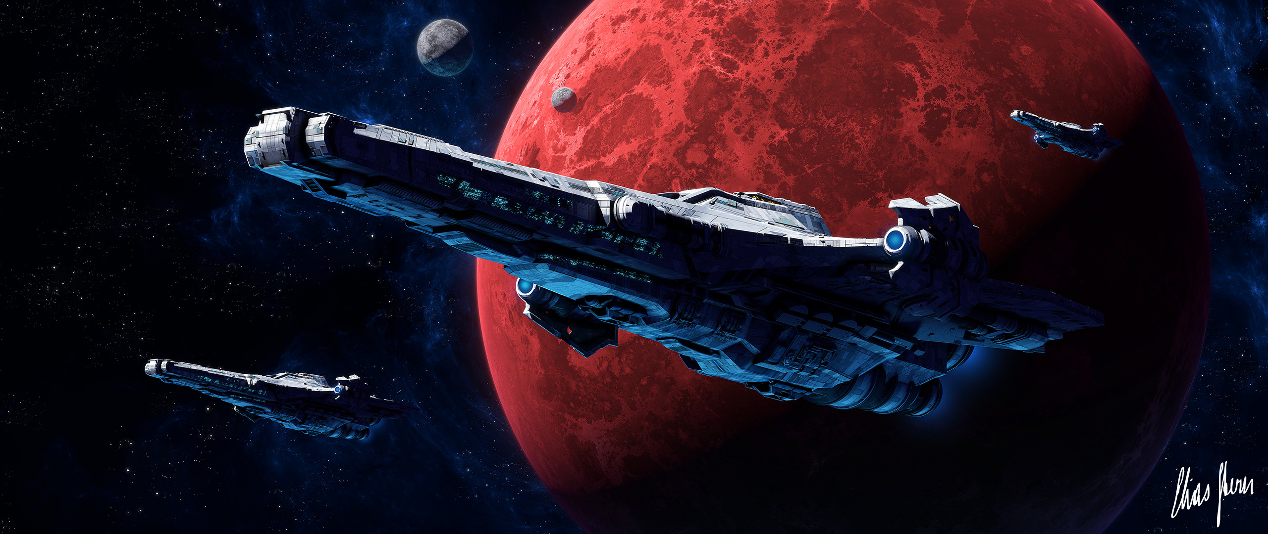 Red Moon by Elias Stern : r/ImaginaryStarscapes