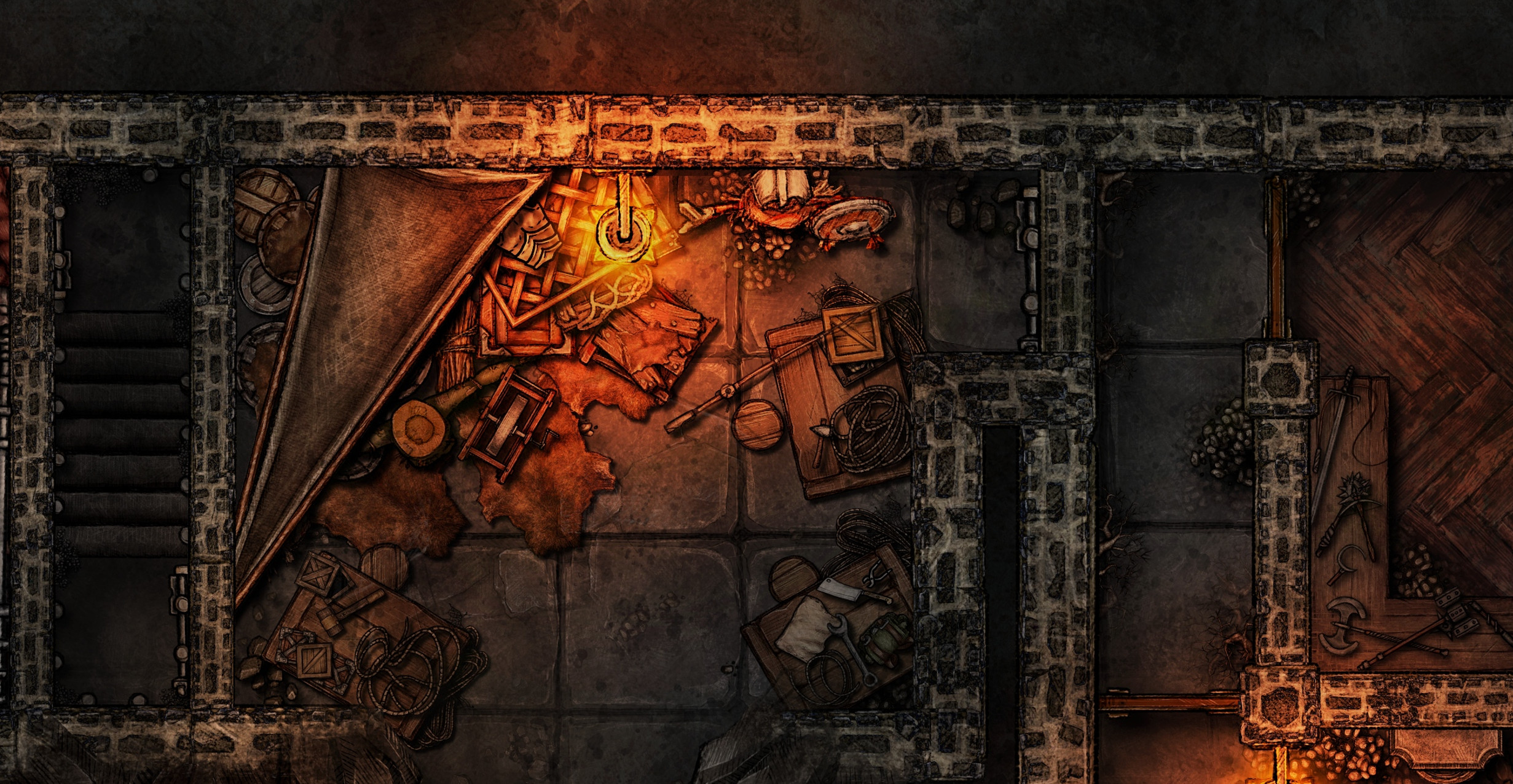 Detailed Dungeons - Redbrand Hideout [Night] [Lost Mine of Phandelver]