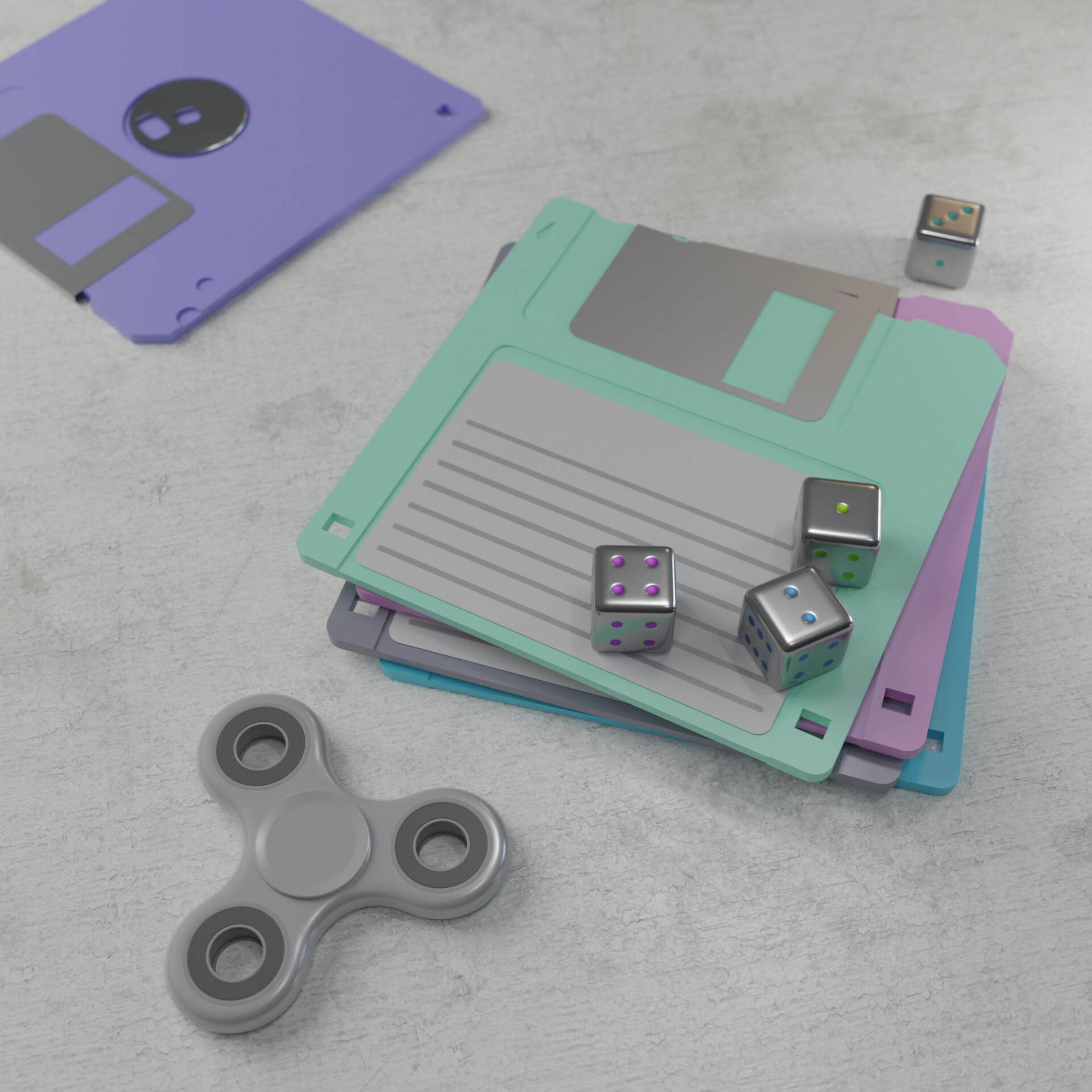 ArtStation - dice'n'floppy game