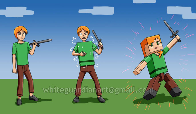 ArtStation - March 11 - Minecraft Alex TF