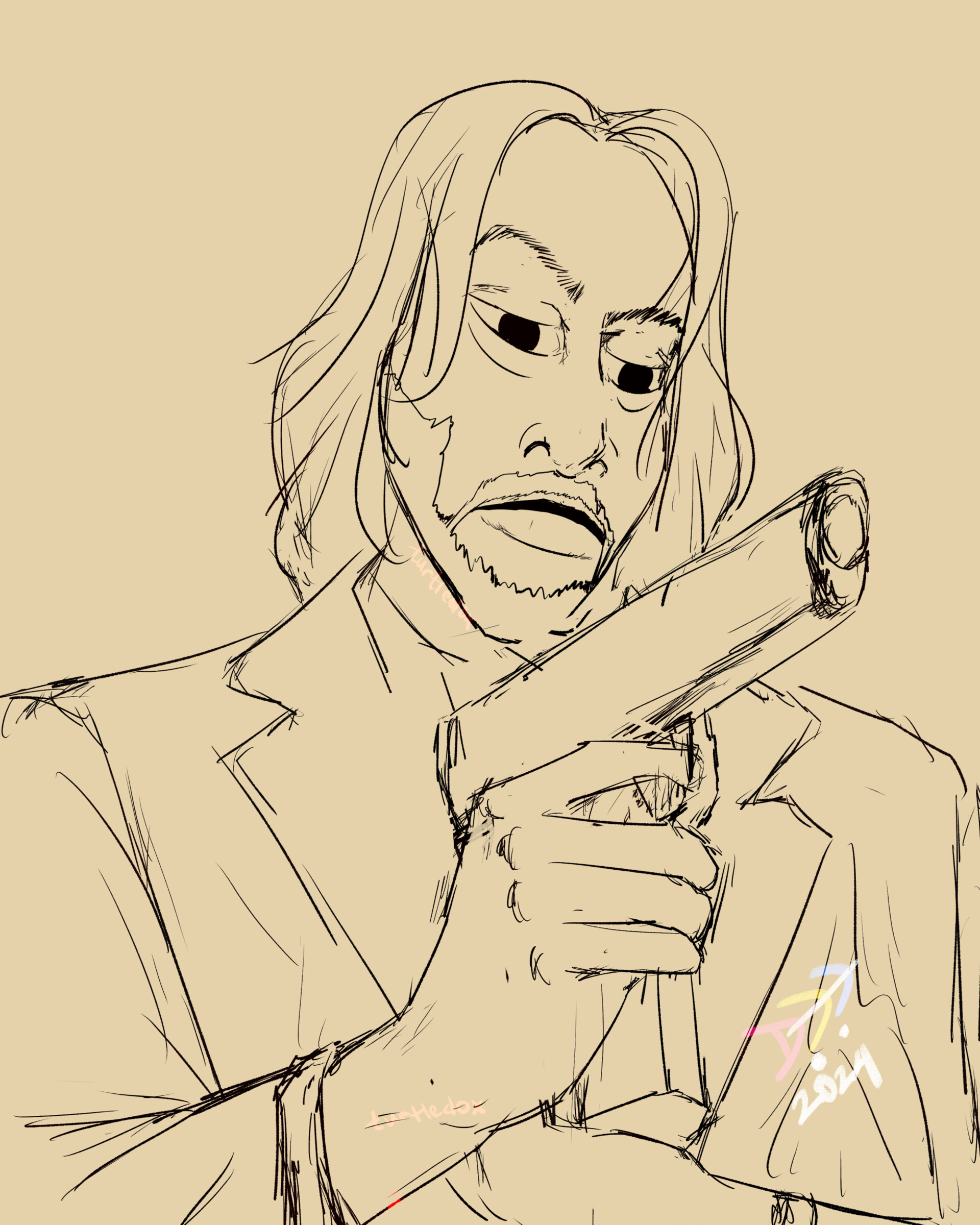 how to draw fortnite john wick