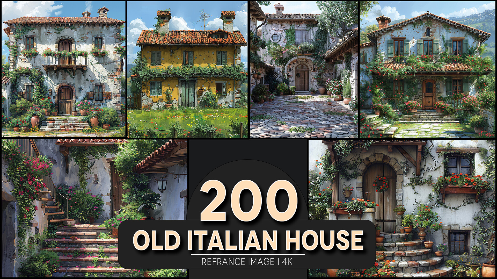 Pixel Ref - Old Italian House 4K Reference/Concept Images