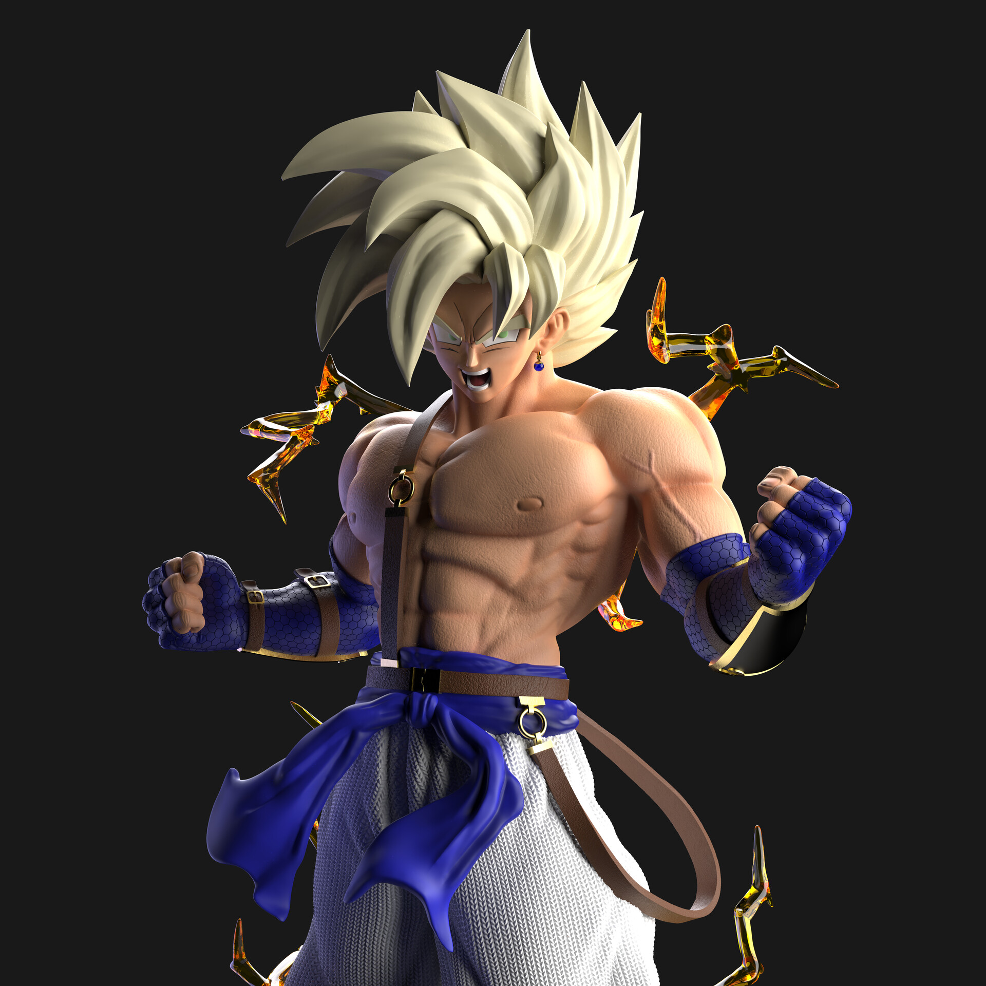 ArtStation - Goku Custom - 1:6 Figure fan art private commission.