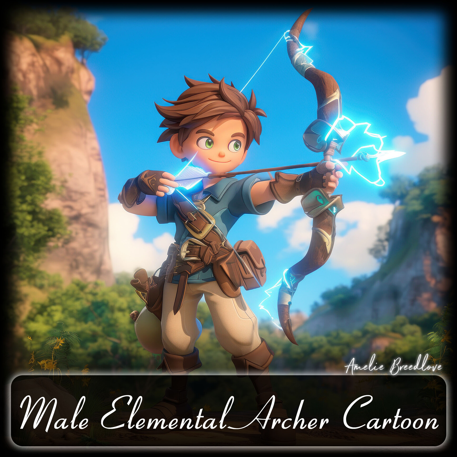 ArtStation - 200 Male Elemental Archer Cartoon (Full Body) Reference ...