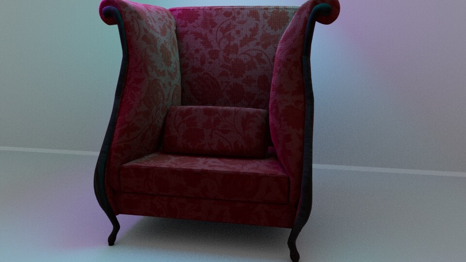 ArtStation - Red Velvet Chair