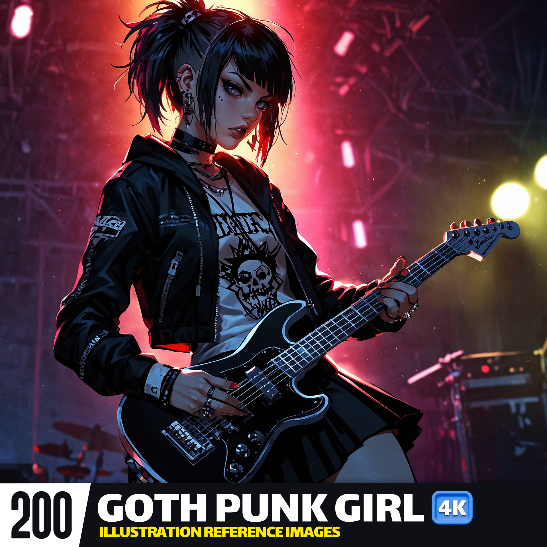 ArtStation - Goth Punk Girl VOL.01 | Illustration Reference Images