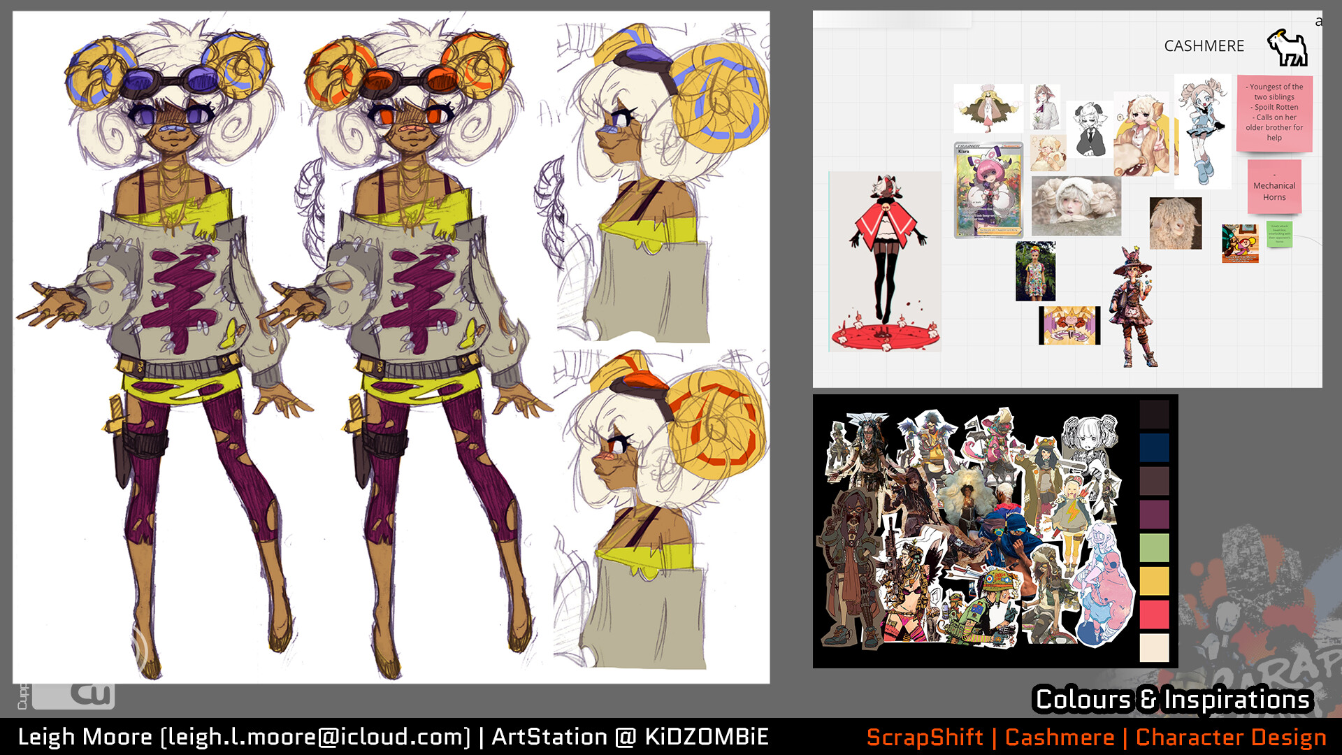 Leigh M. - ScrapShift | Cashmere | Character Design (WIP)