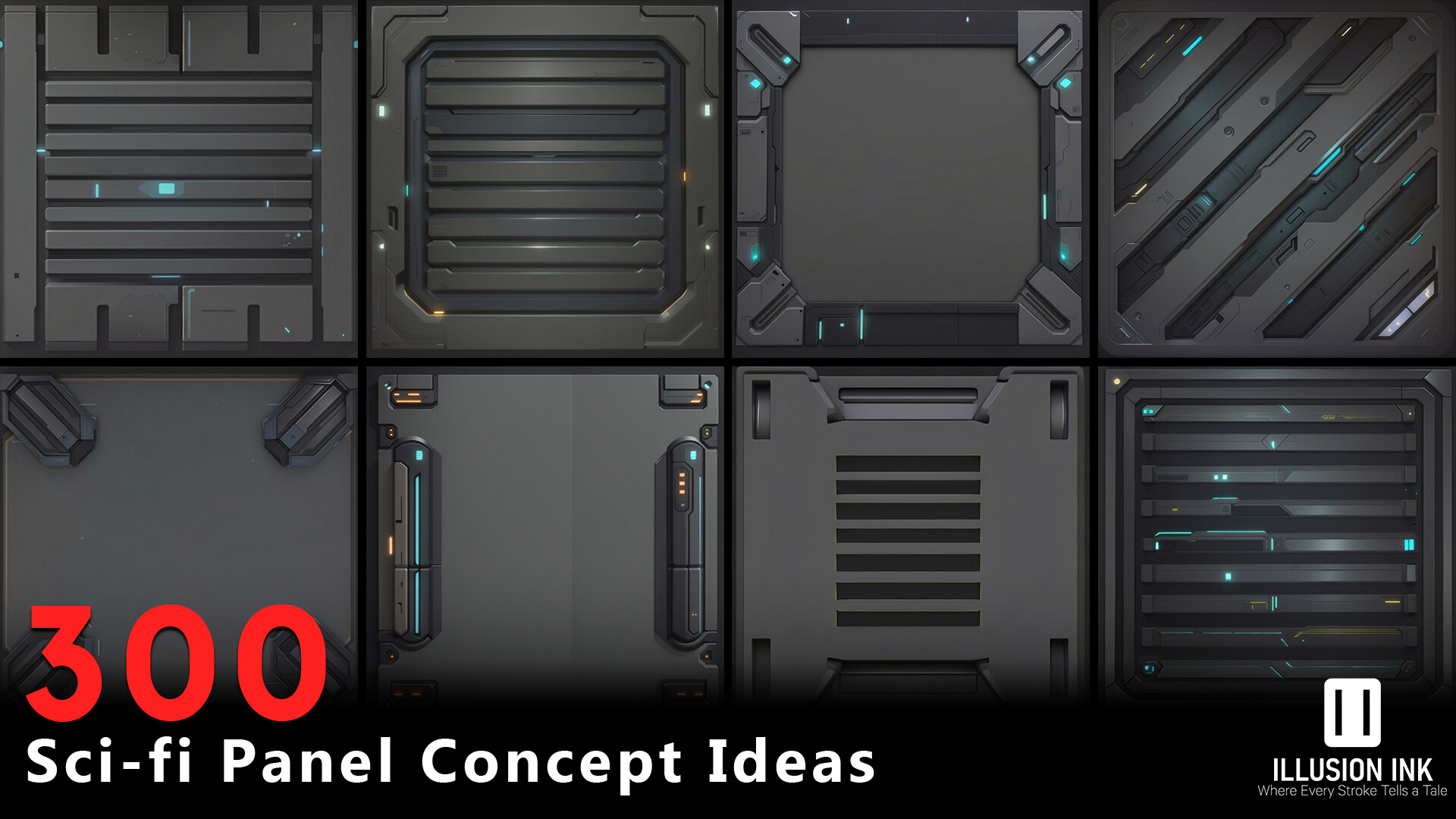 ILLUSION INK - 300 Sci-fi Panel Concept Ideas | 8K