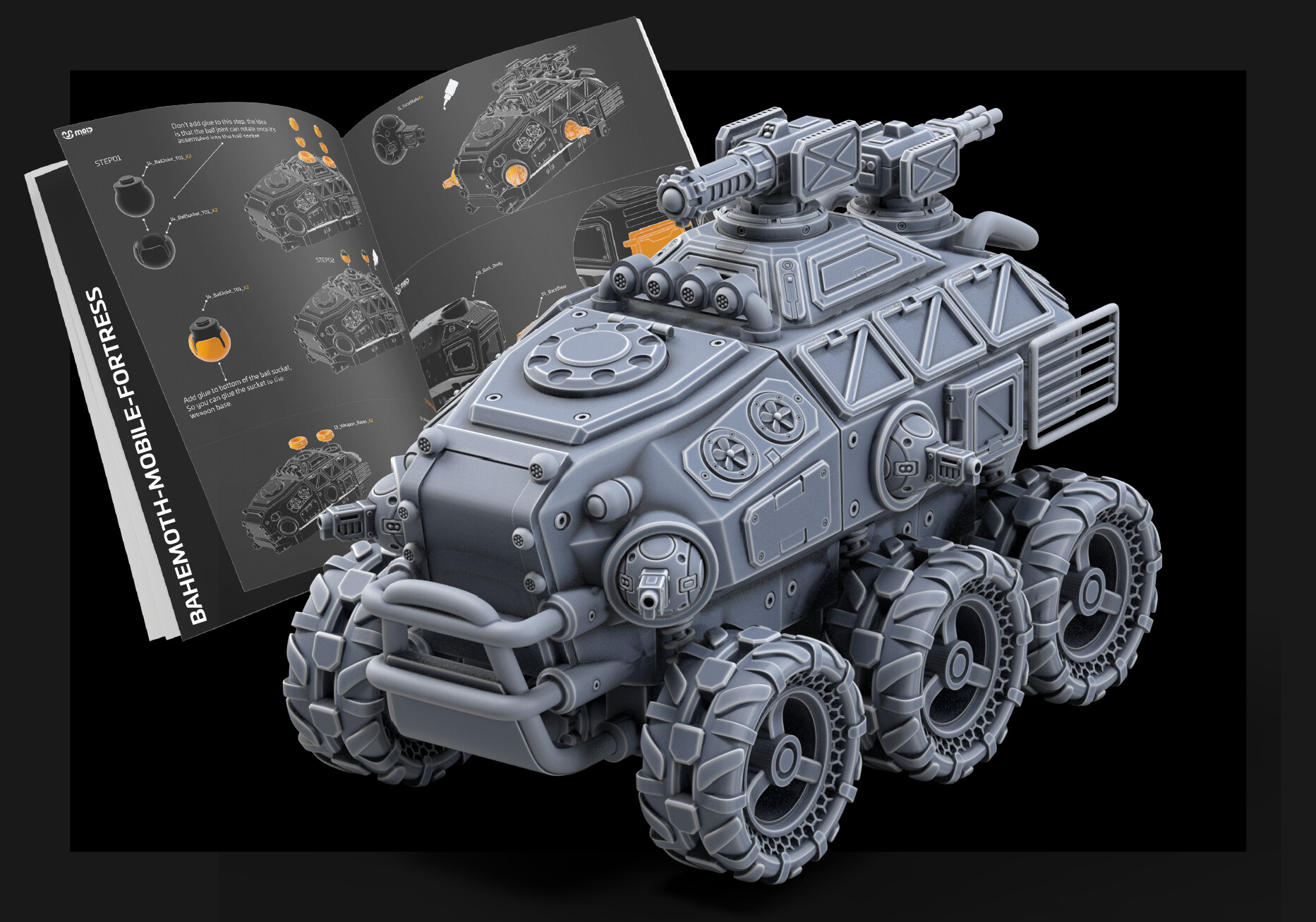 ArtStation - Behemoth Mobile Fortress 3D Print