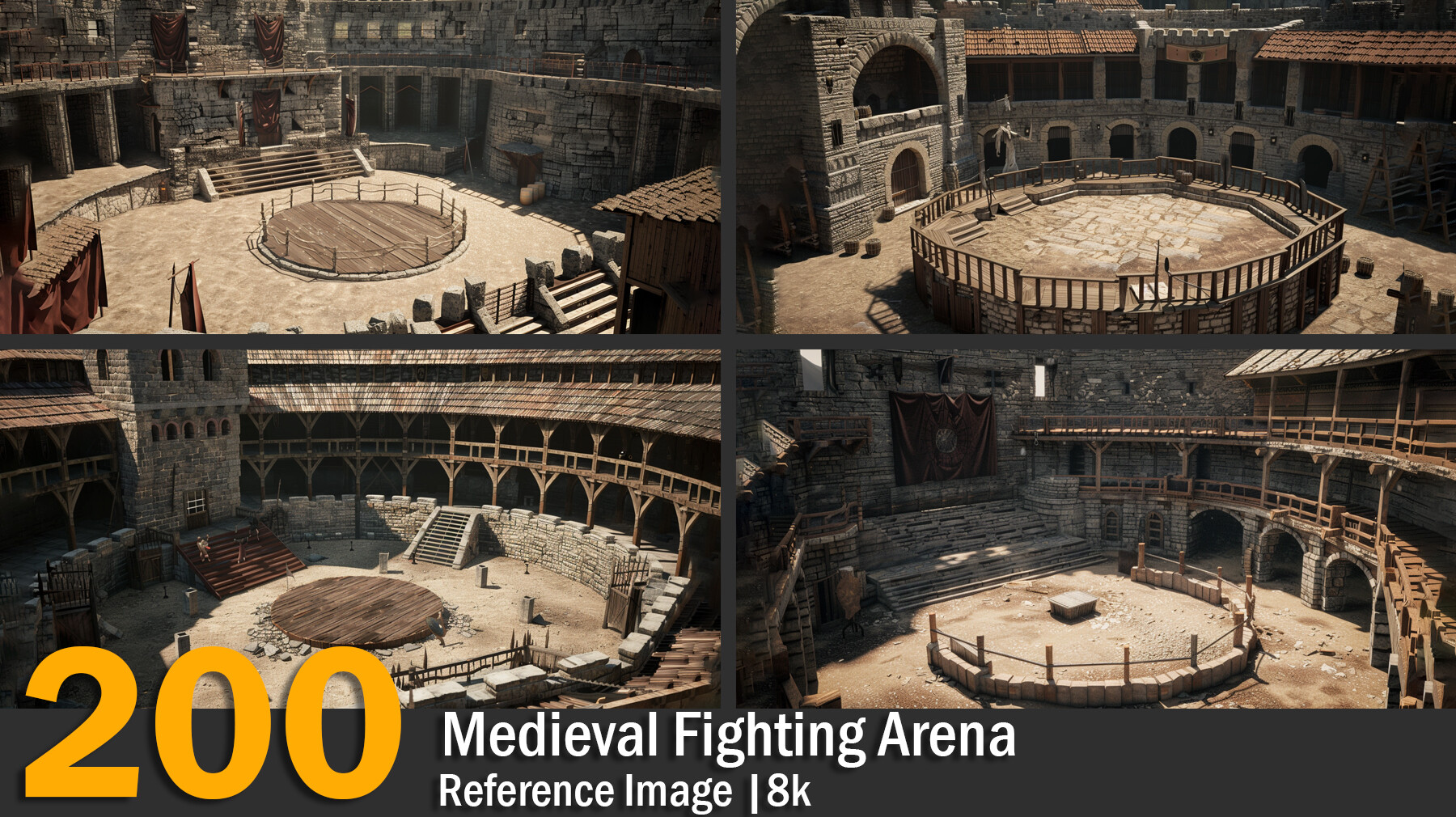 Lumière - Medieval Fighting Arena | Reference Images | 8K