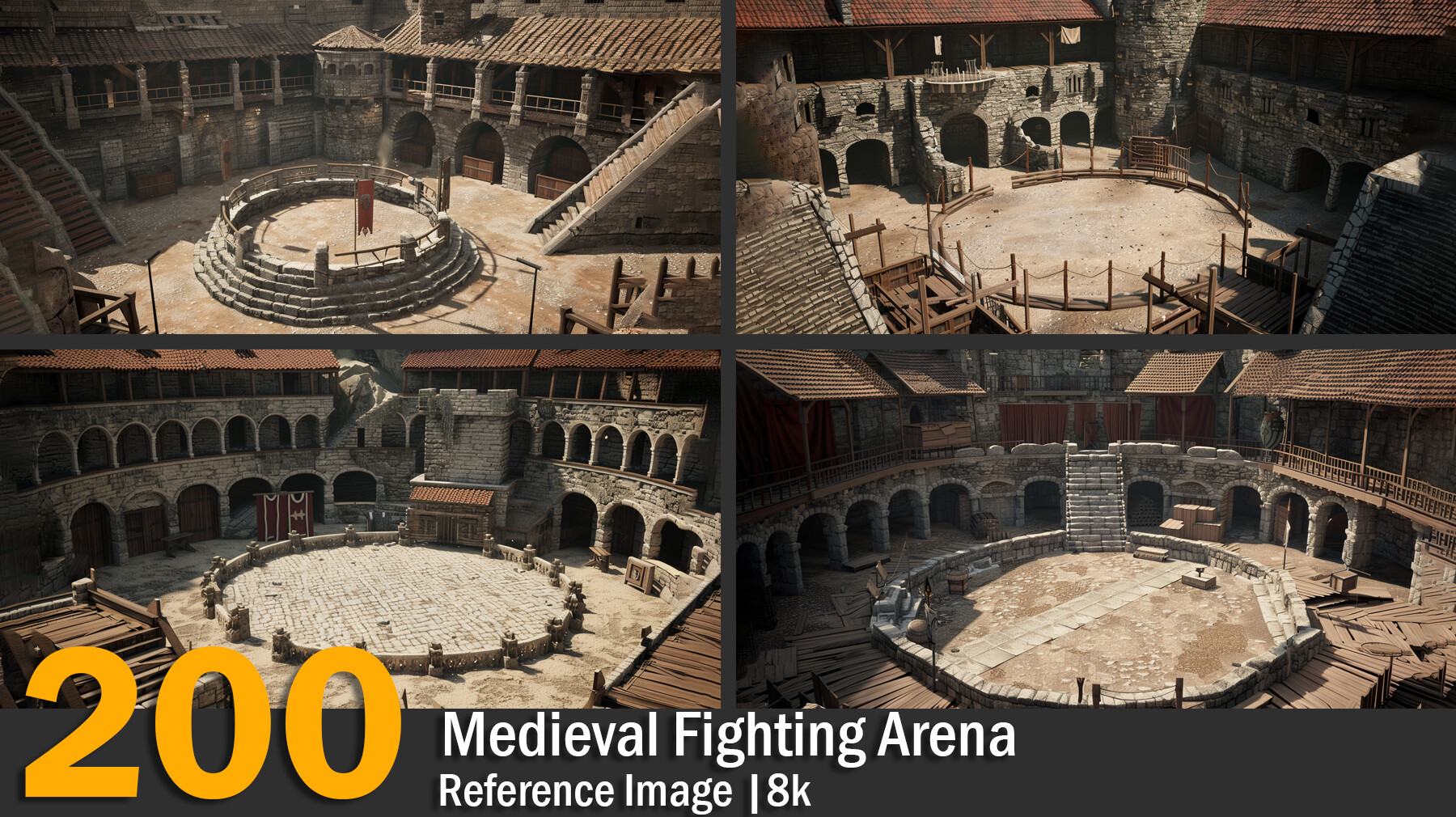 Lumière - Medieval Fighting Arena | Reference Images | 8K