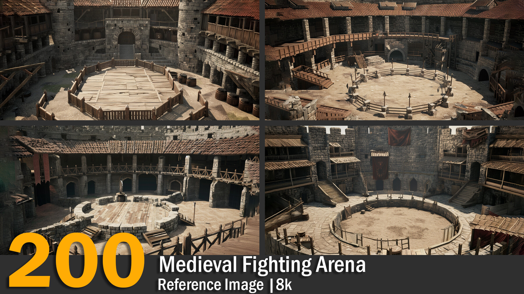 Lumière - Medieval Fighting Arena | Reference Images | 8K