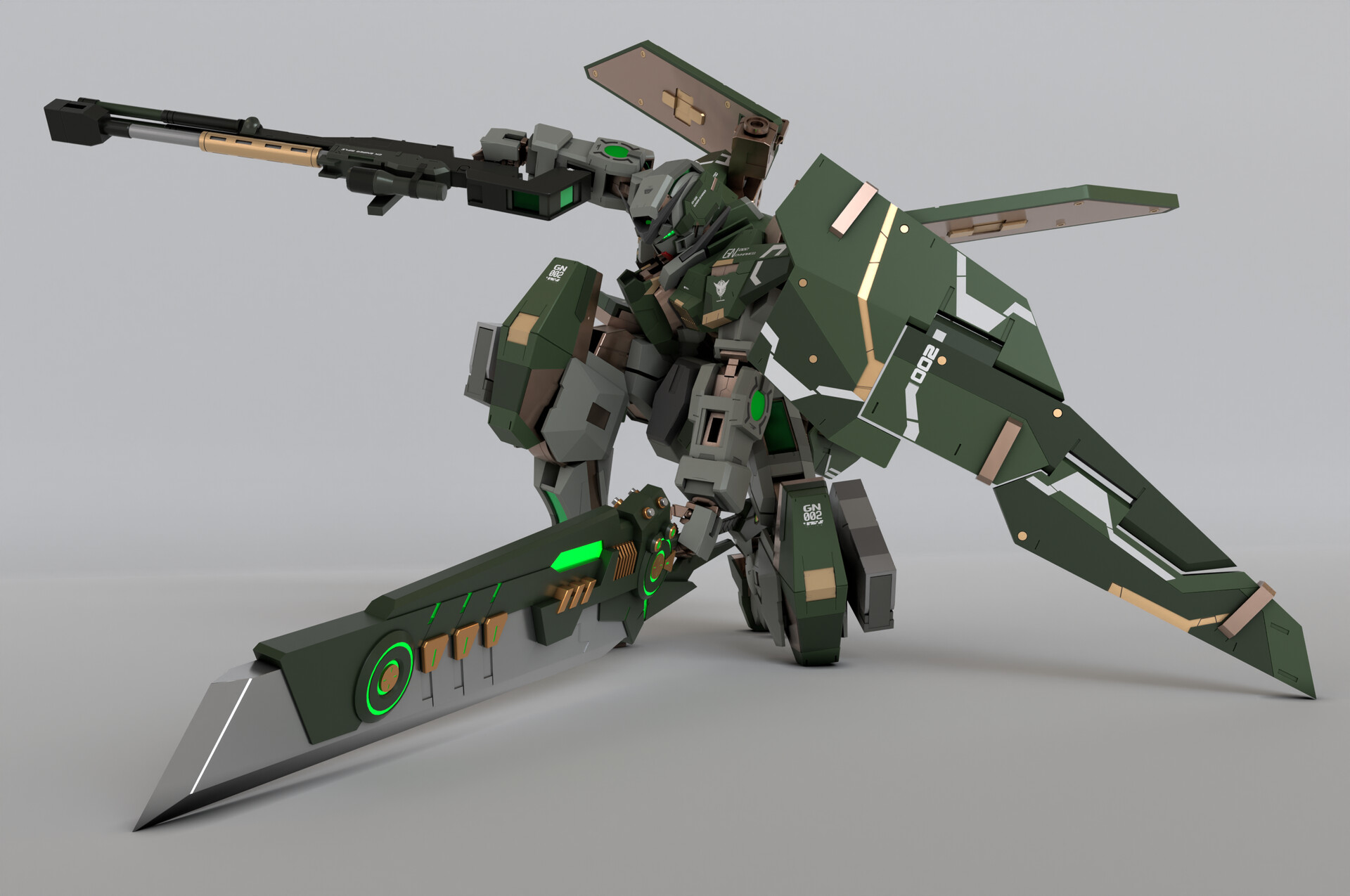 ArtStation - Gundam Dynames Custom