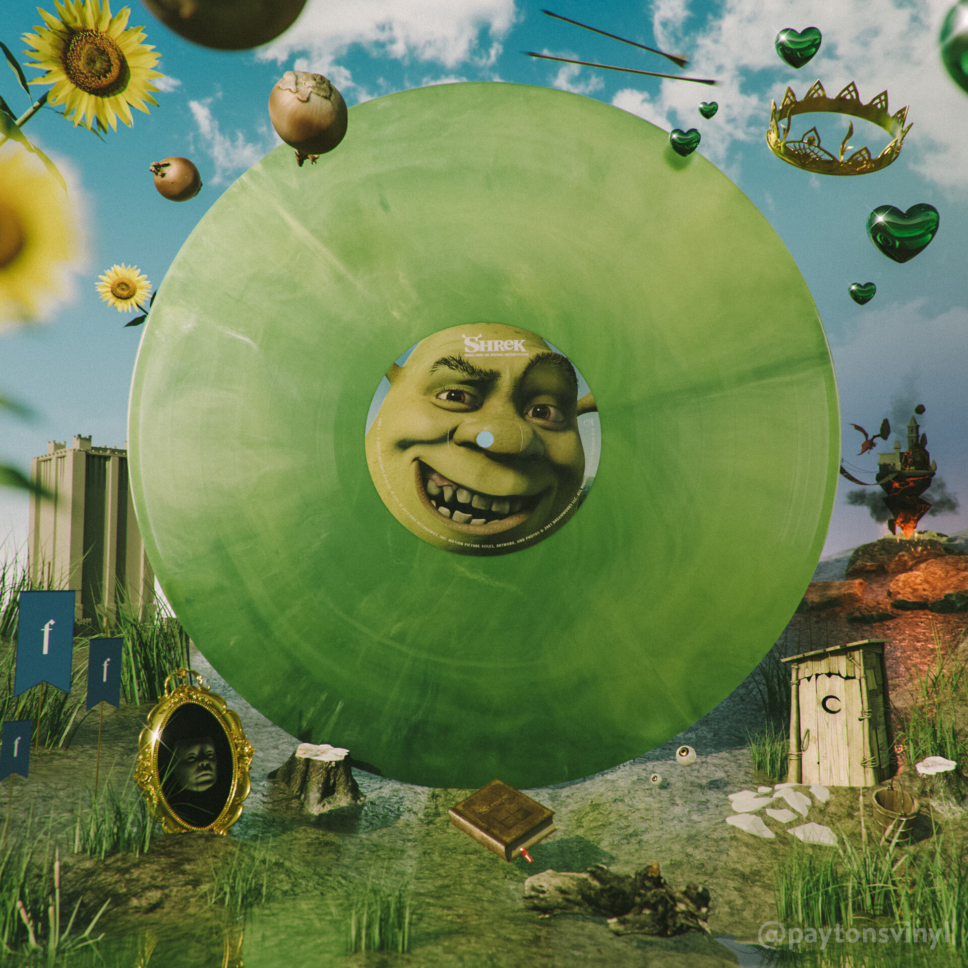 ArtStation - "Shrek" Soundtrack 3D Vinyl Art
