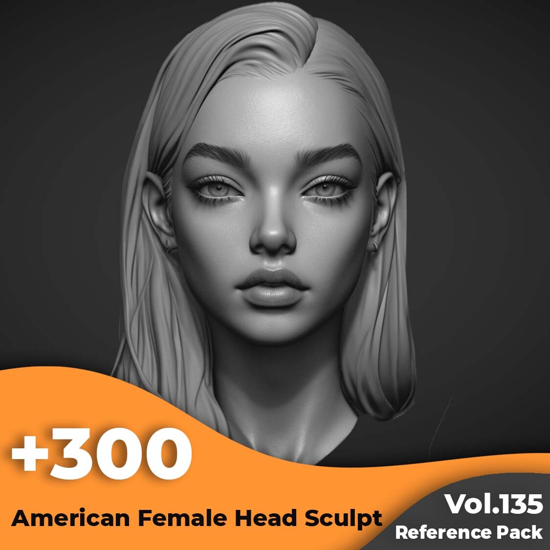 3D Head Sculpt References in 4K - Tika Art - +300 American Female Head ...