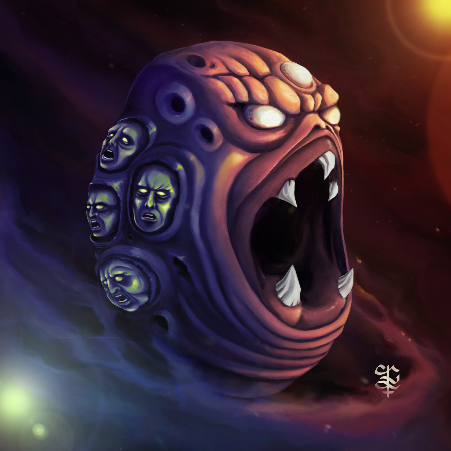 ArtStation - Kandarian demon flying in space