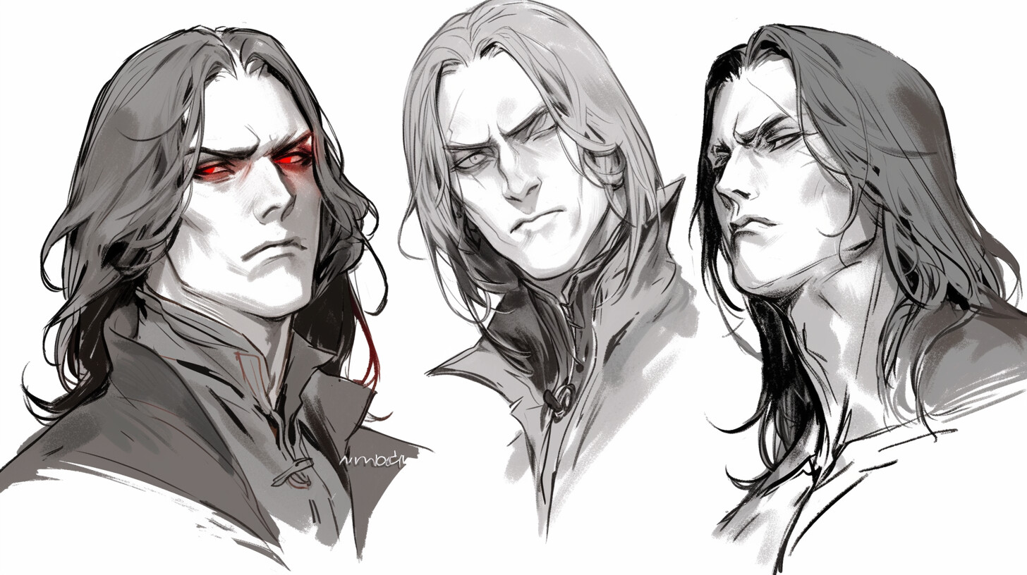 Concept Art - +330 Gothic Male Sketch Reference(4k)