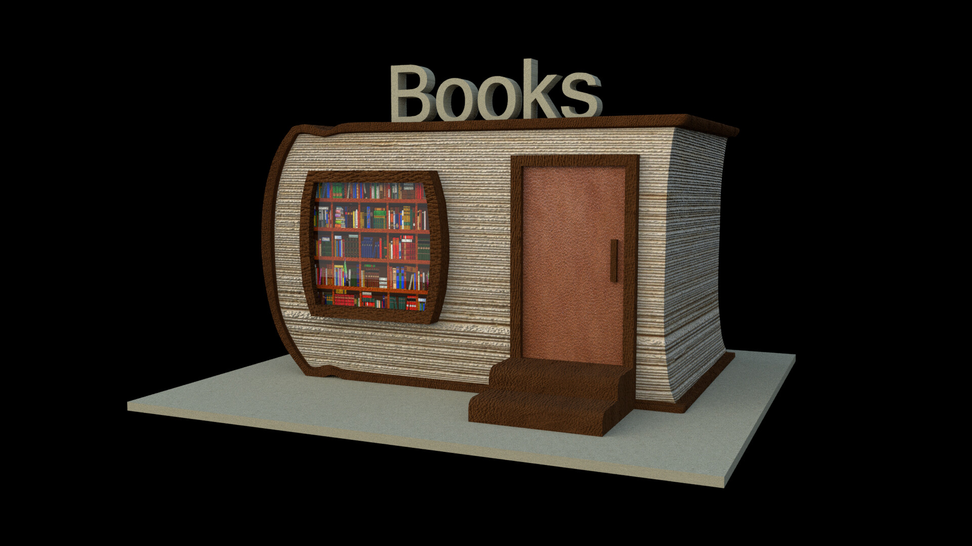 ArtStation - Book Shop 3d modeling