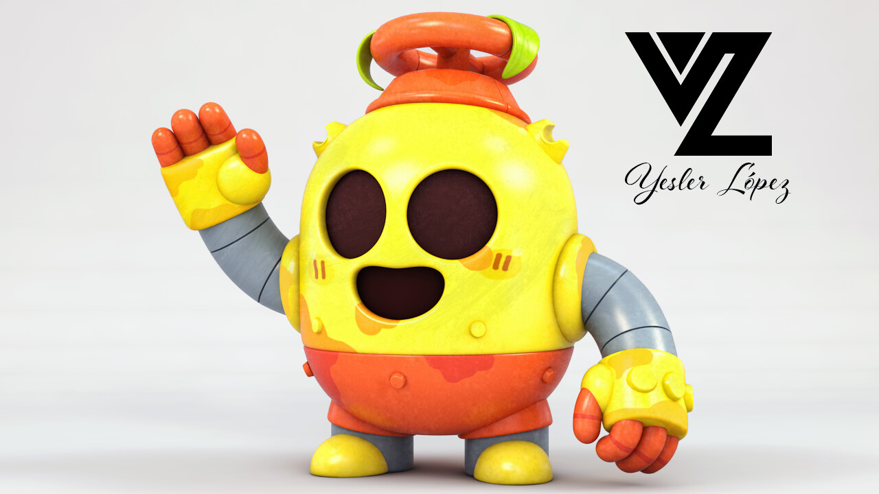 ArtStation - Spike Robot Skin Brawl Star