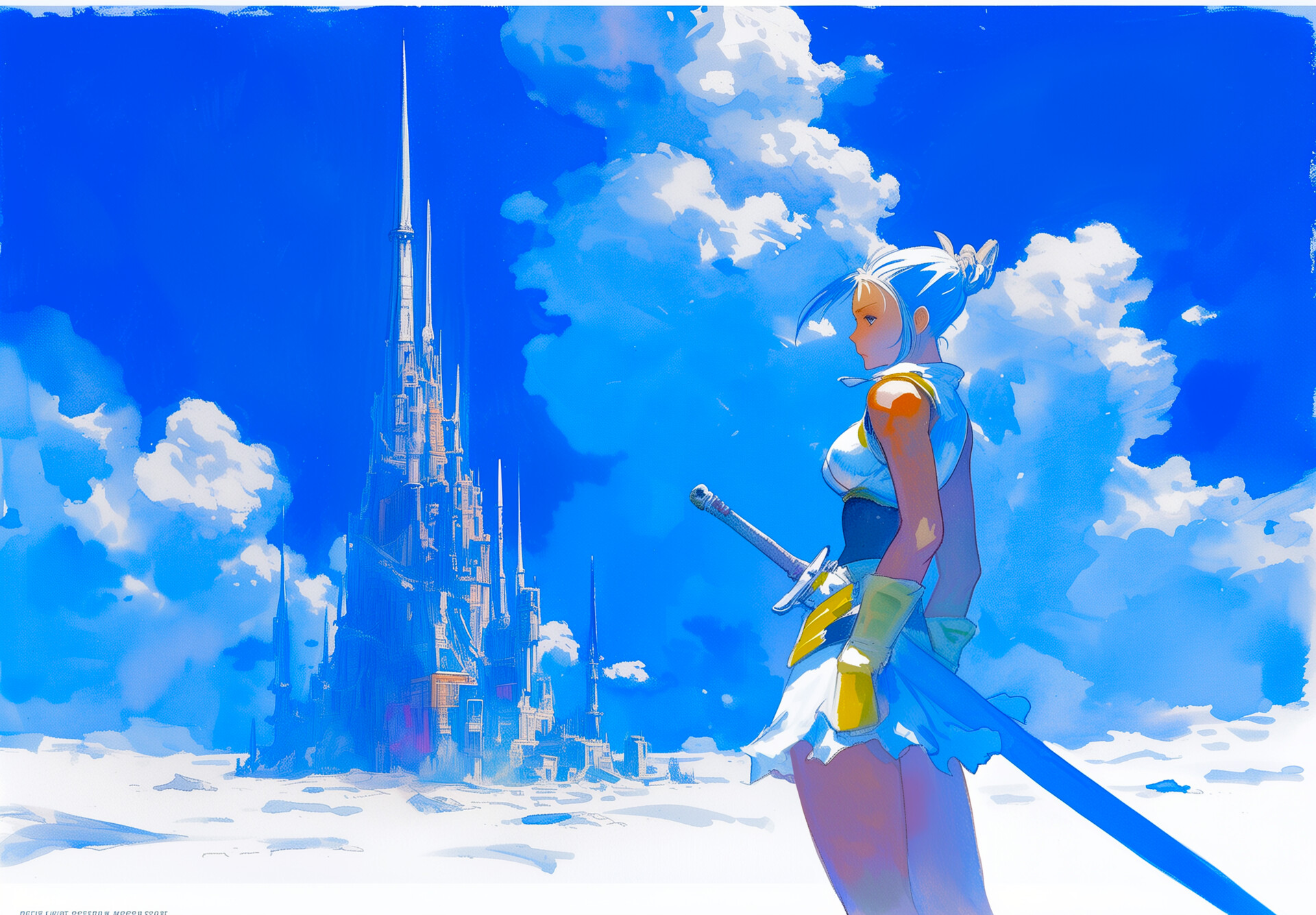 ArtStation - Fantasy blue sky