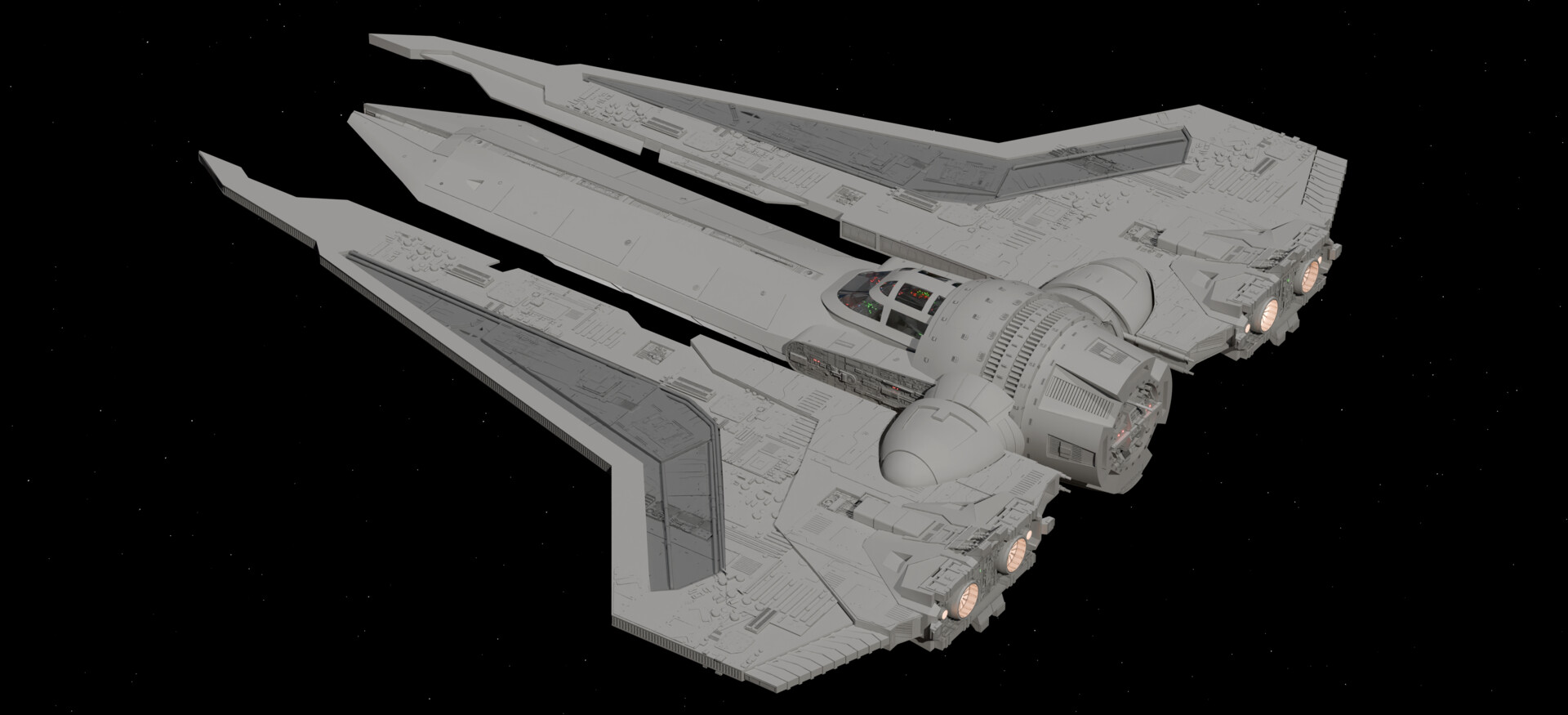bass Mania - Bo Katan Gauntlet Fighter in flight