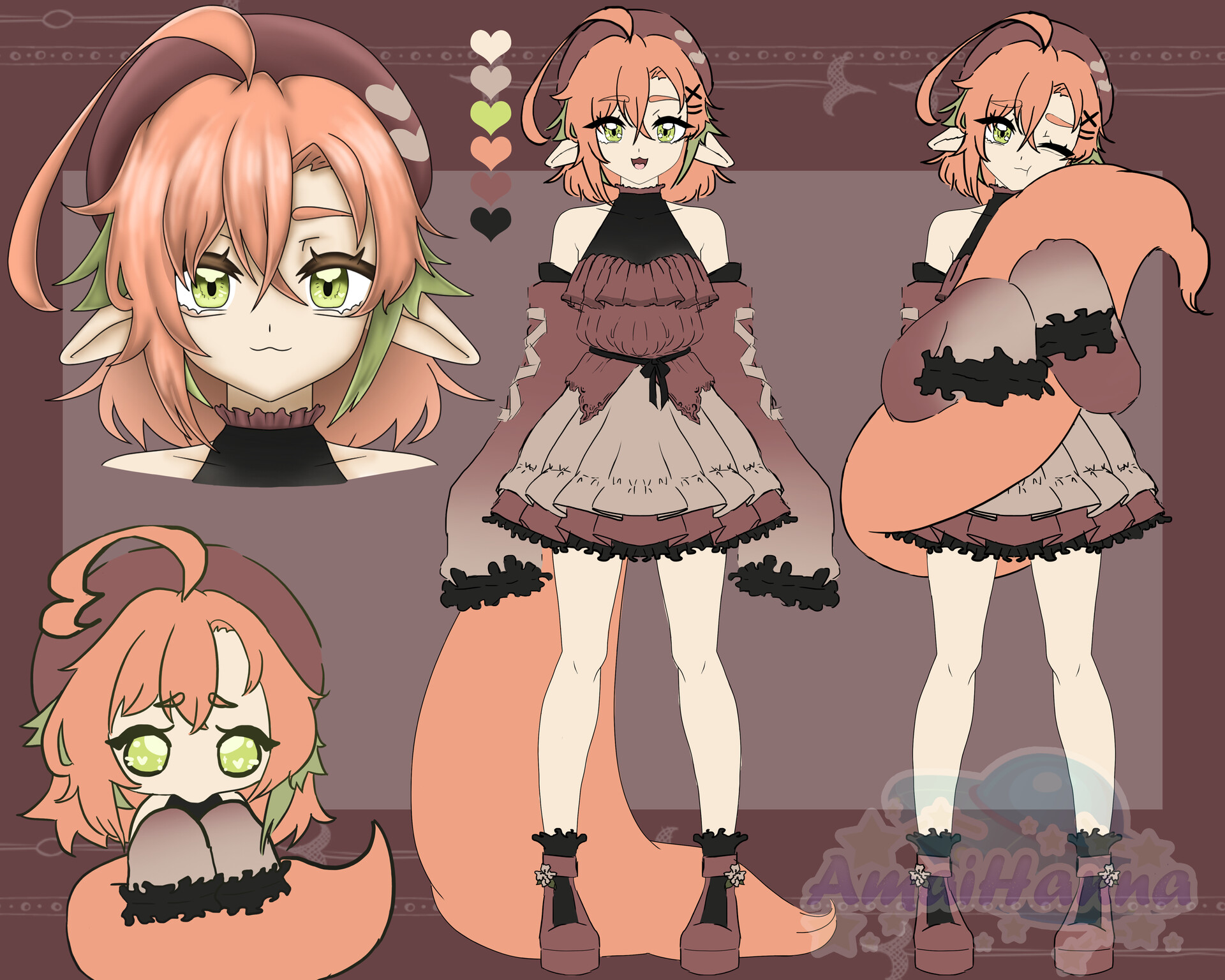 ArtStation - Vtuber model design example.