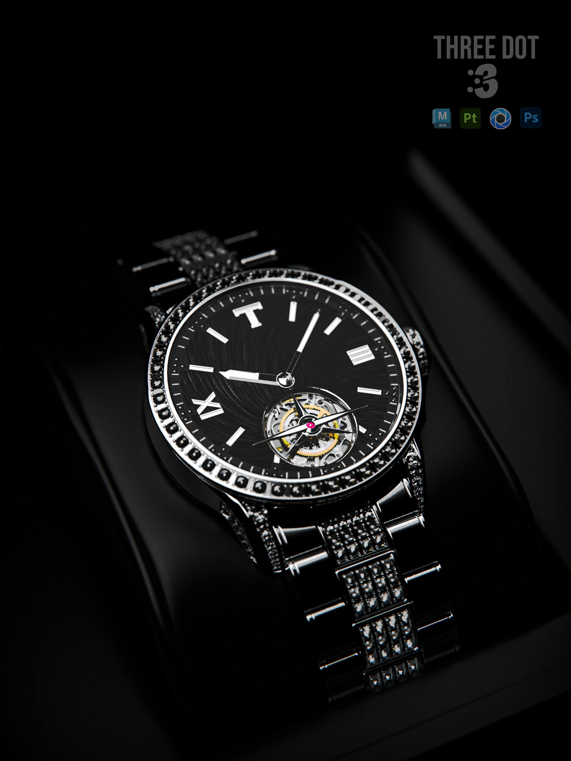 ArtStation - 3D Render of a Luxurious Timepiece!