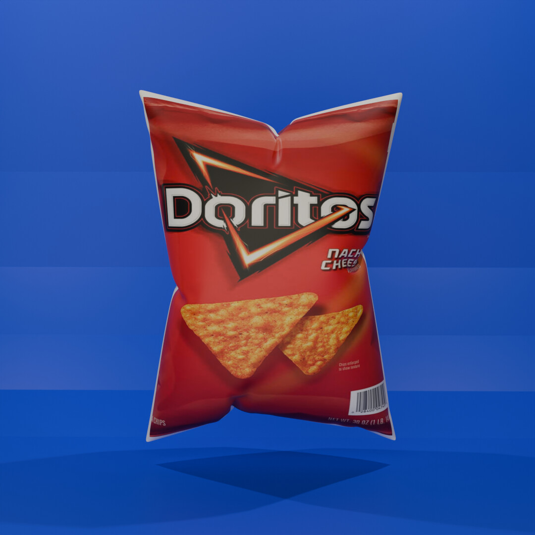 ArtStation - I'm learning 3D modeling Day 3 - Doritos Package Design