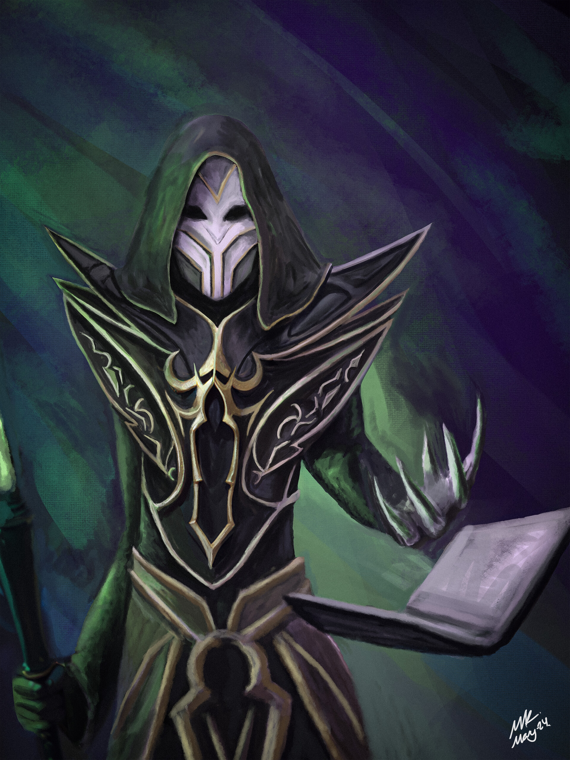Masked Wizard Fantasy Art