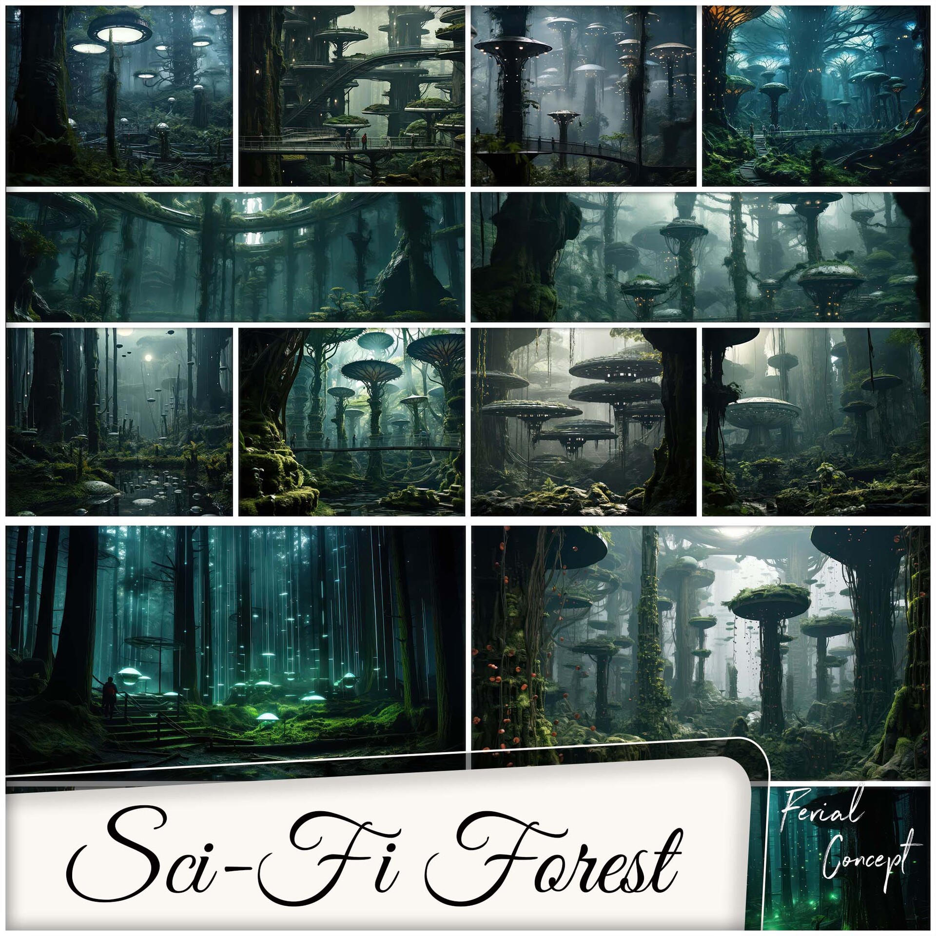 Ferial Concept - 🔹210 Sci-Fi Forest Environment Concept Reference Image ...