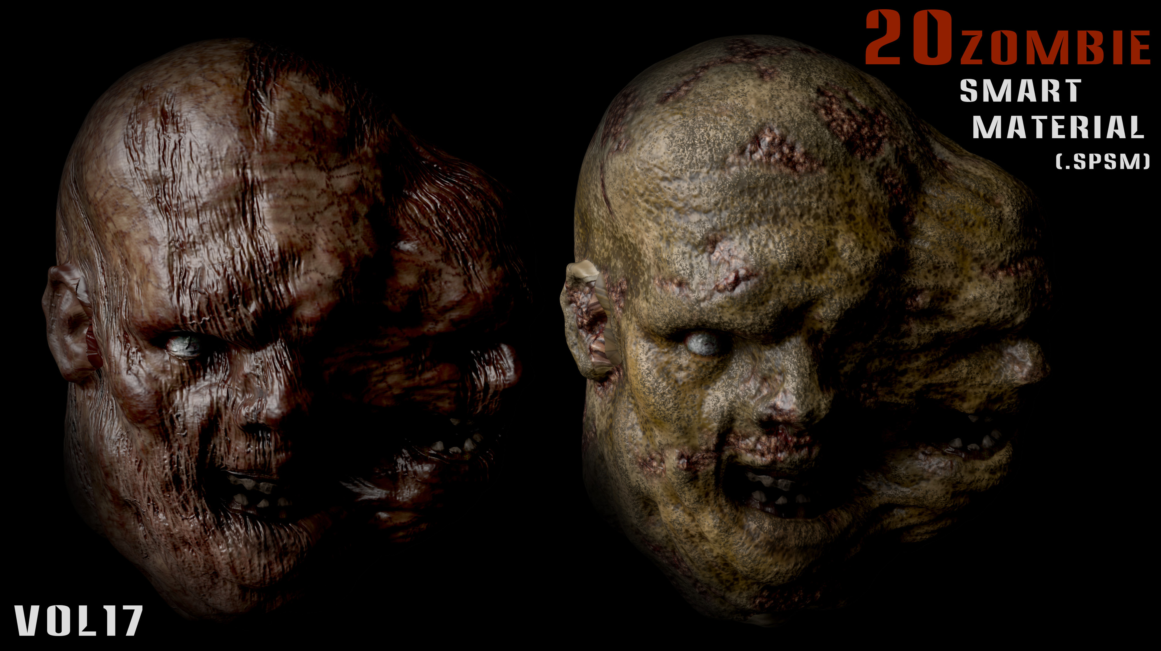 Mona Ghafourian - 20 Zombie Smart Material for Substance Painter_Vol17