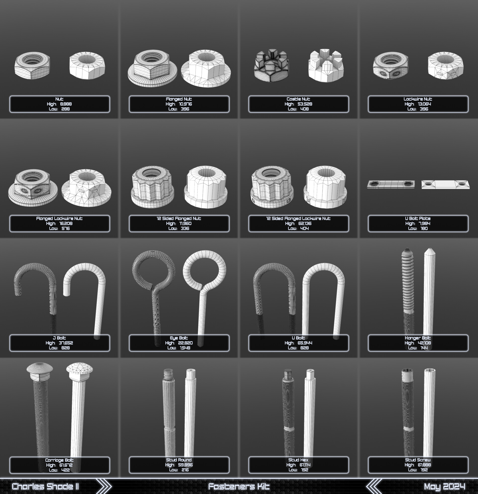 Charles Shade II - Fasteners Kit