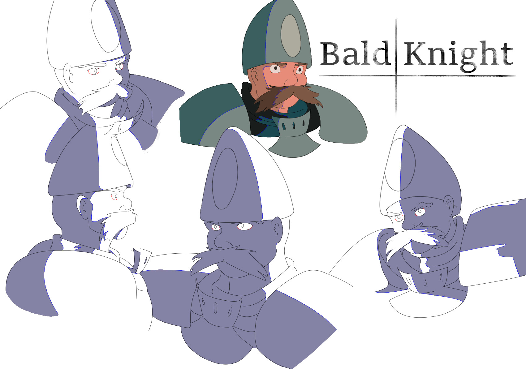 ArtStation - Bald Knight - Model sheet