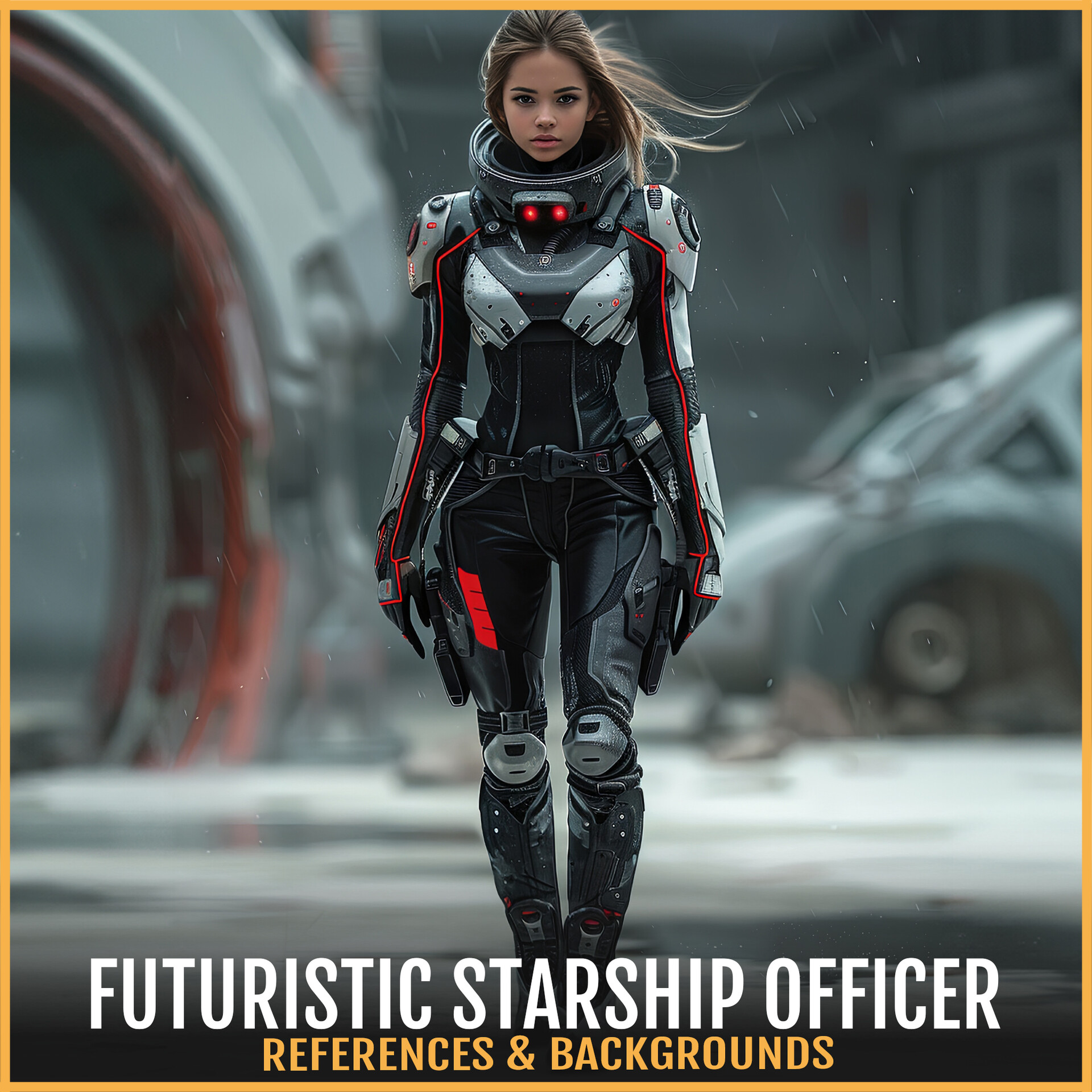 ArtStation - 606 Futuristic Starship female Officer