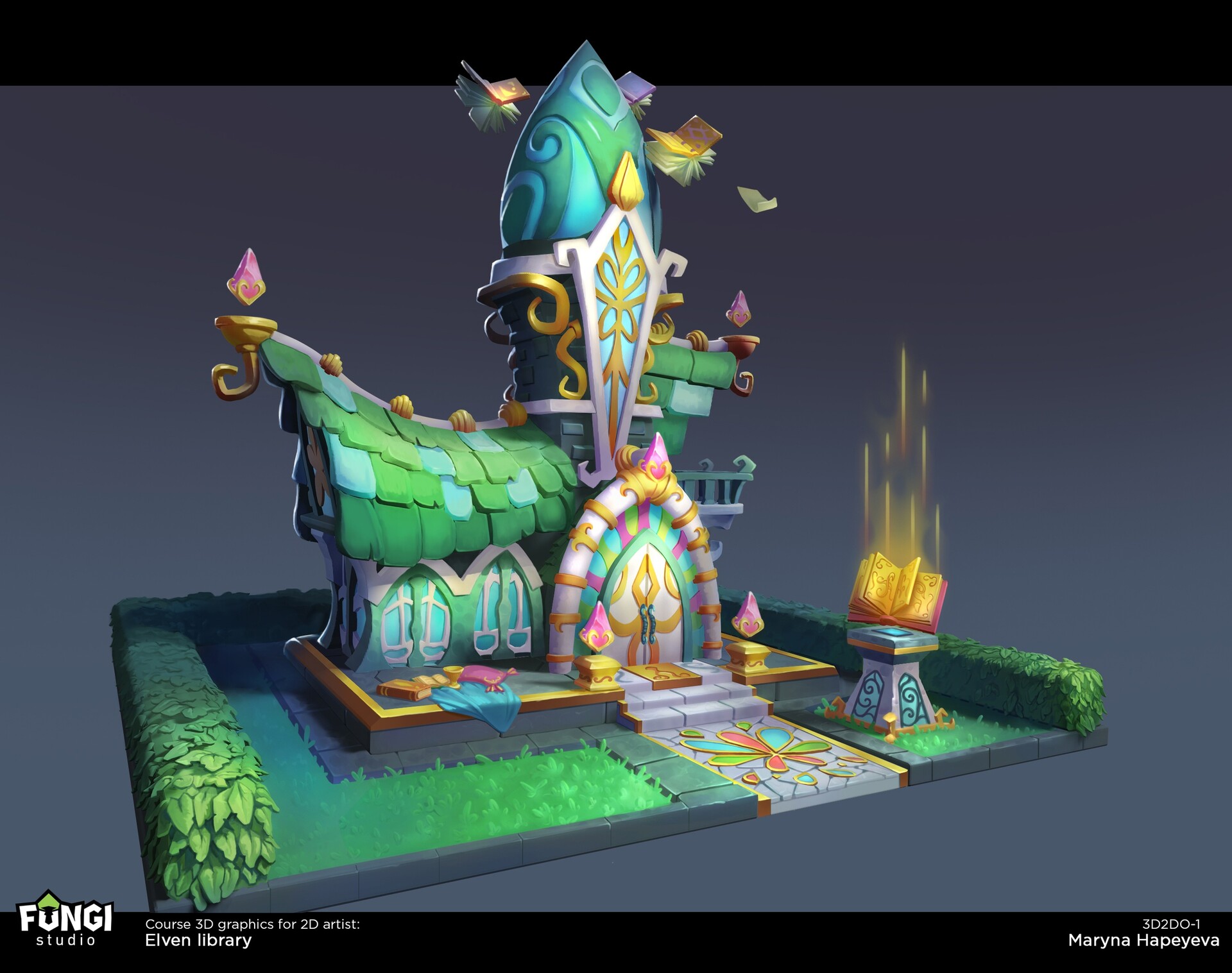 ArtStation - Elven library