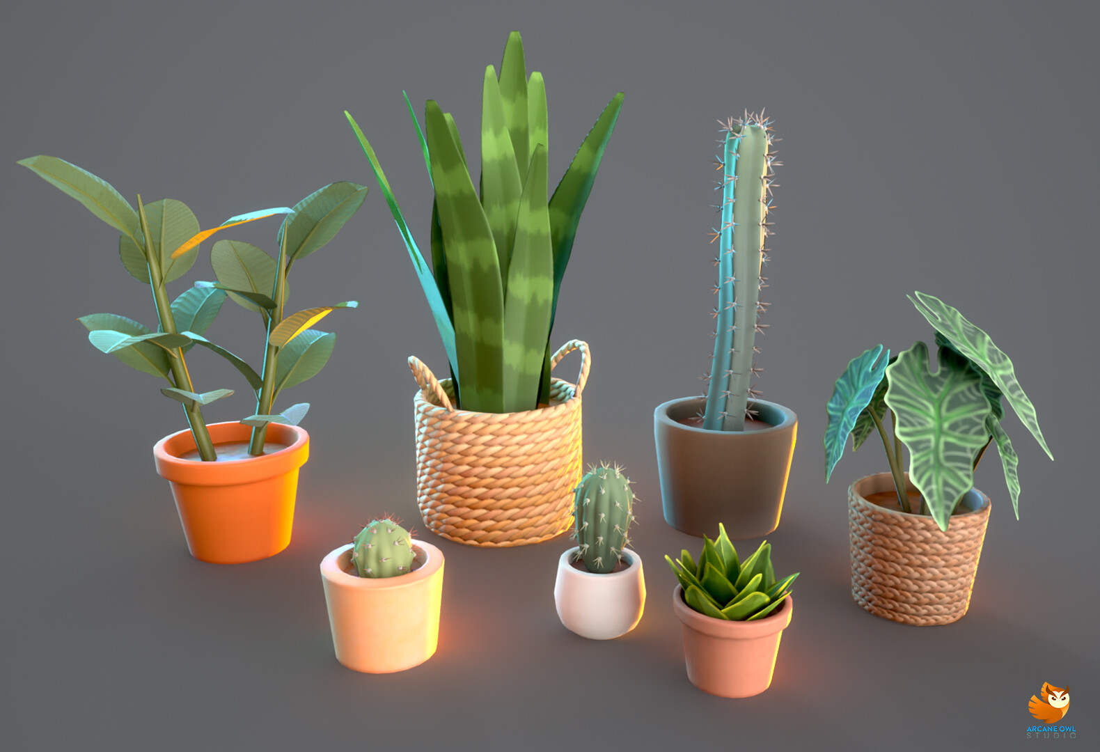 Arcane Owl Studio - Stylized plants & pots