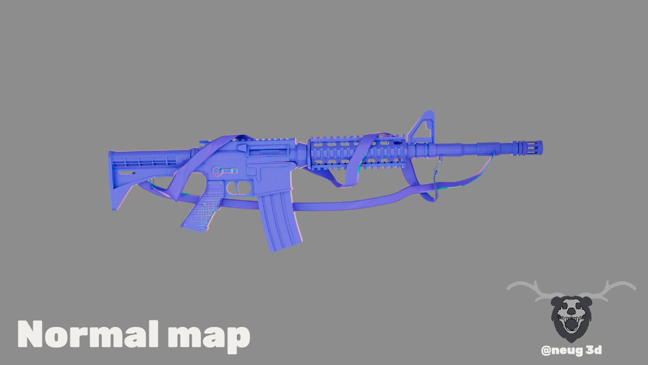 Neug - R15 Hard surface modeling, with Normal map, metalness, roughness.