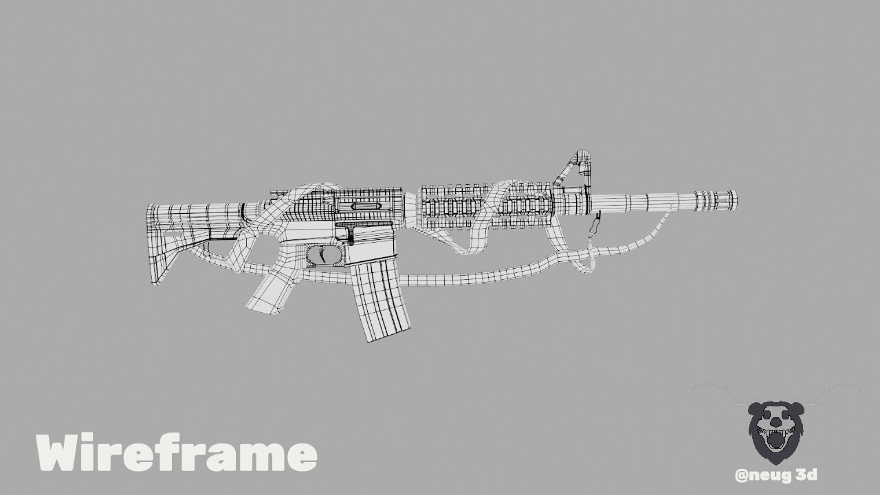 Neug - R15 Hard surface modeling, with Normal map, metalness, roughness.