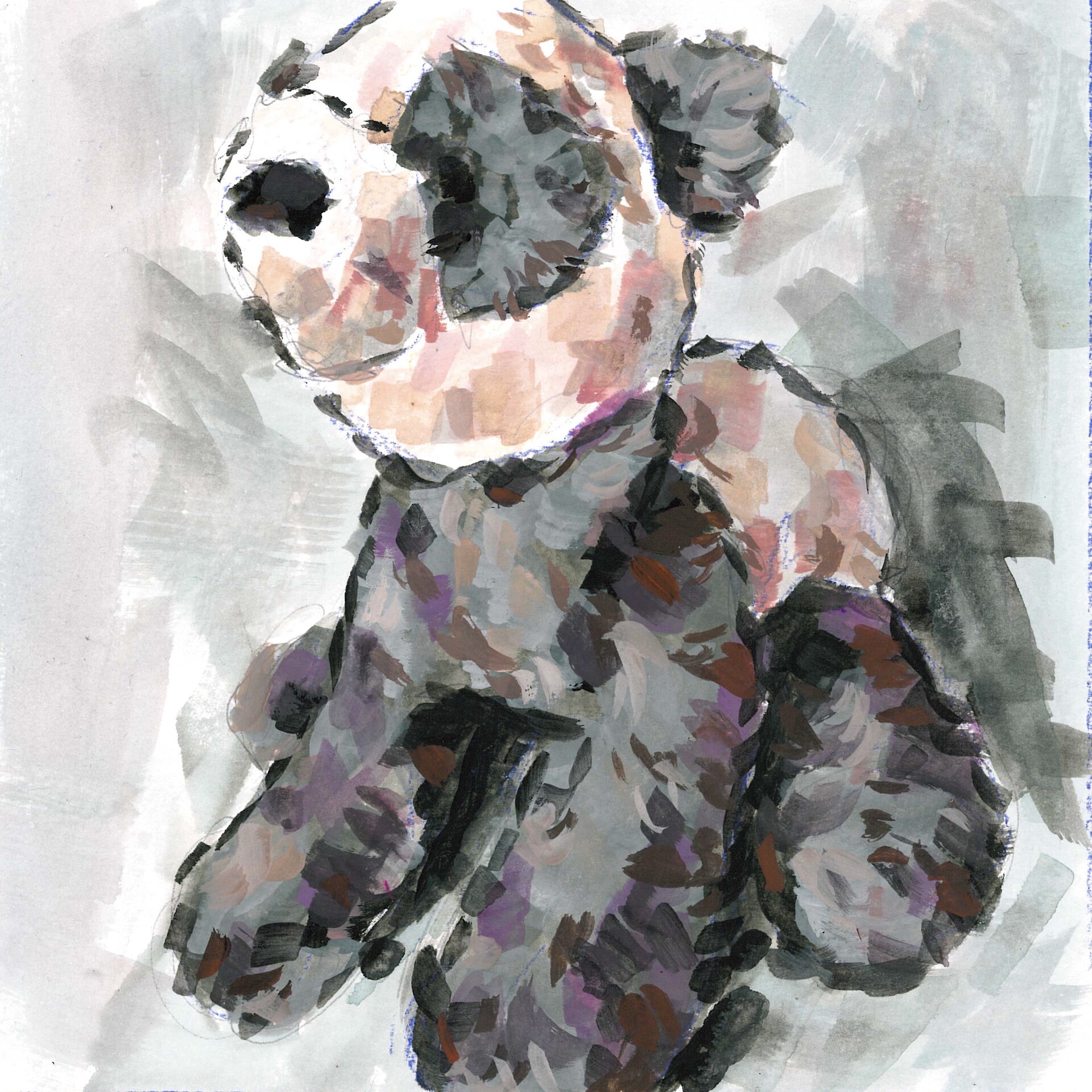 ArtStation - panda (this painting got ripped up :( )