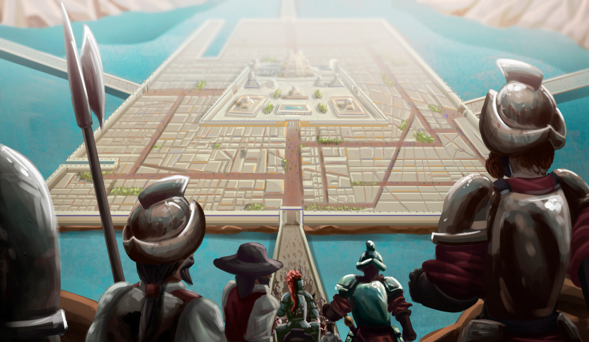 ArtStation - Aztec Battle - Arraving to Teotihuacan