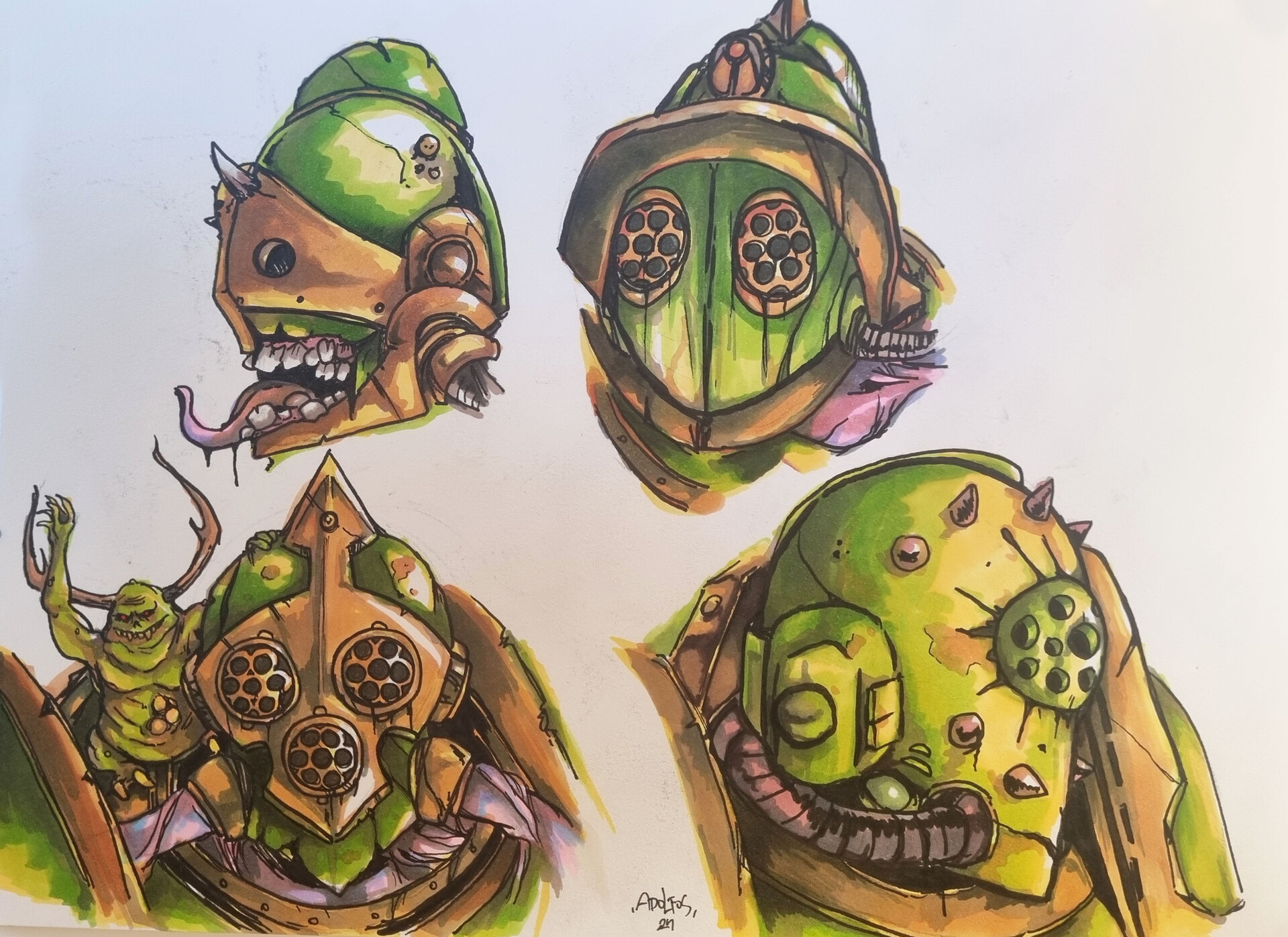 ArtStation - Plague Marines - Warhammer 40k