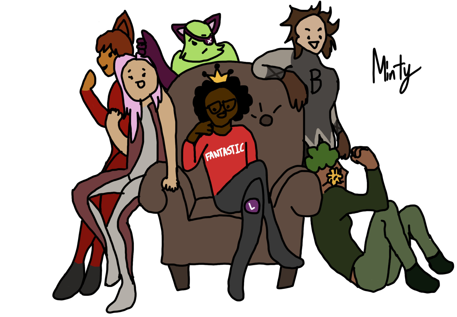 Minty Draws - Group Photo Drawing.