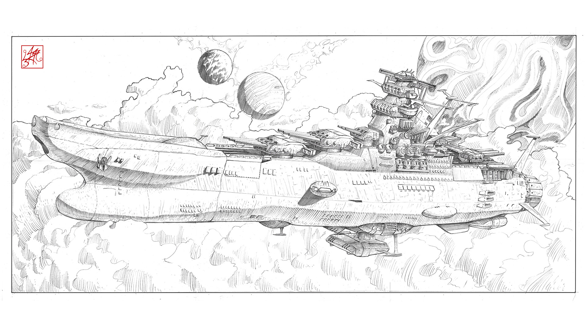 ArtStation - Space Battleship Yamato fanart