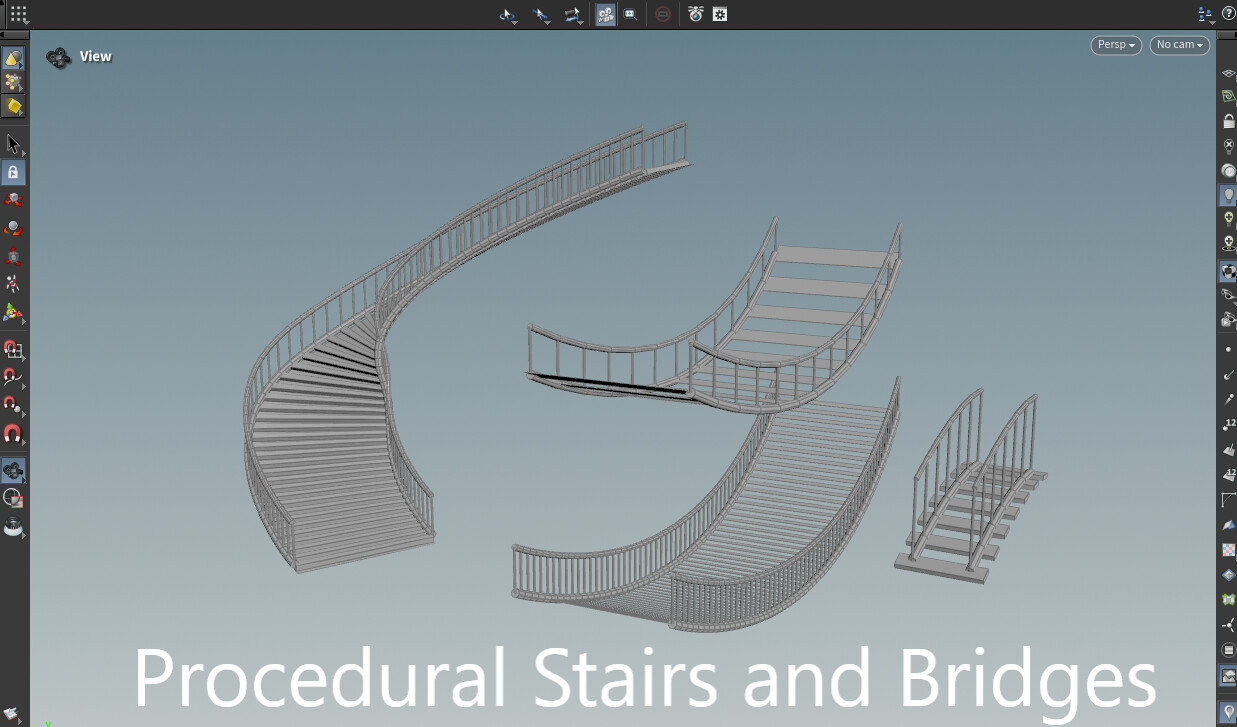 ArtStation - Procedural Bridge tool Houdini Unity