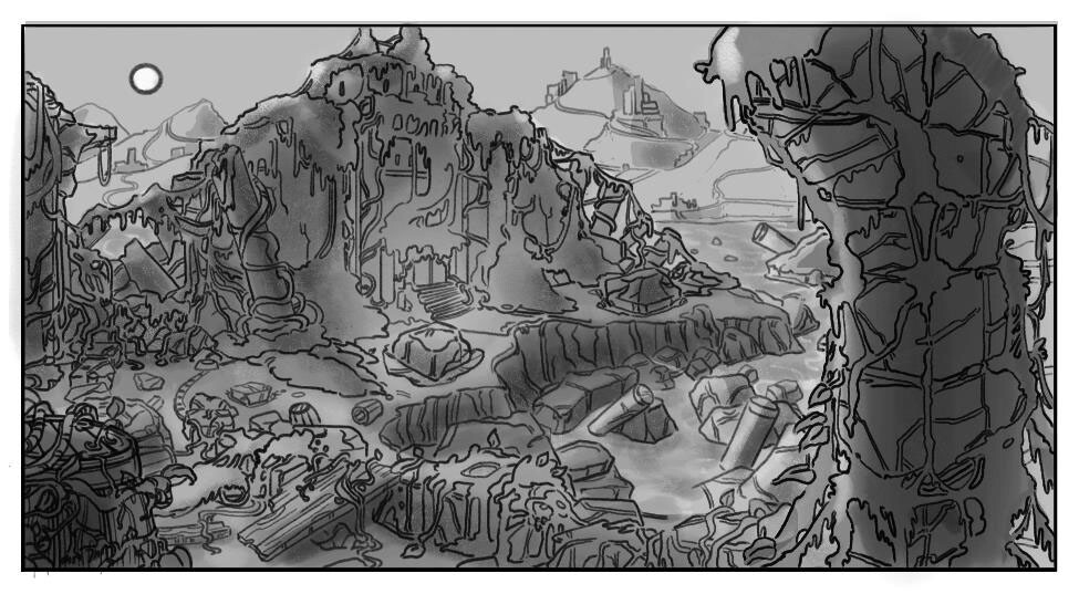 ArtStation - Overcast Desolate Greek Fortress